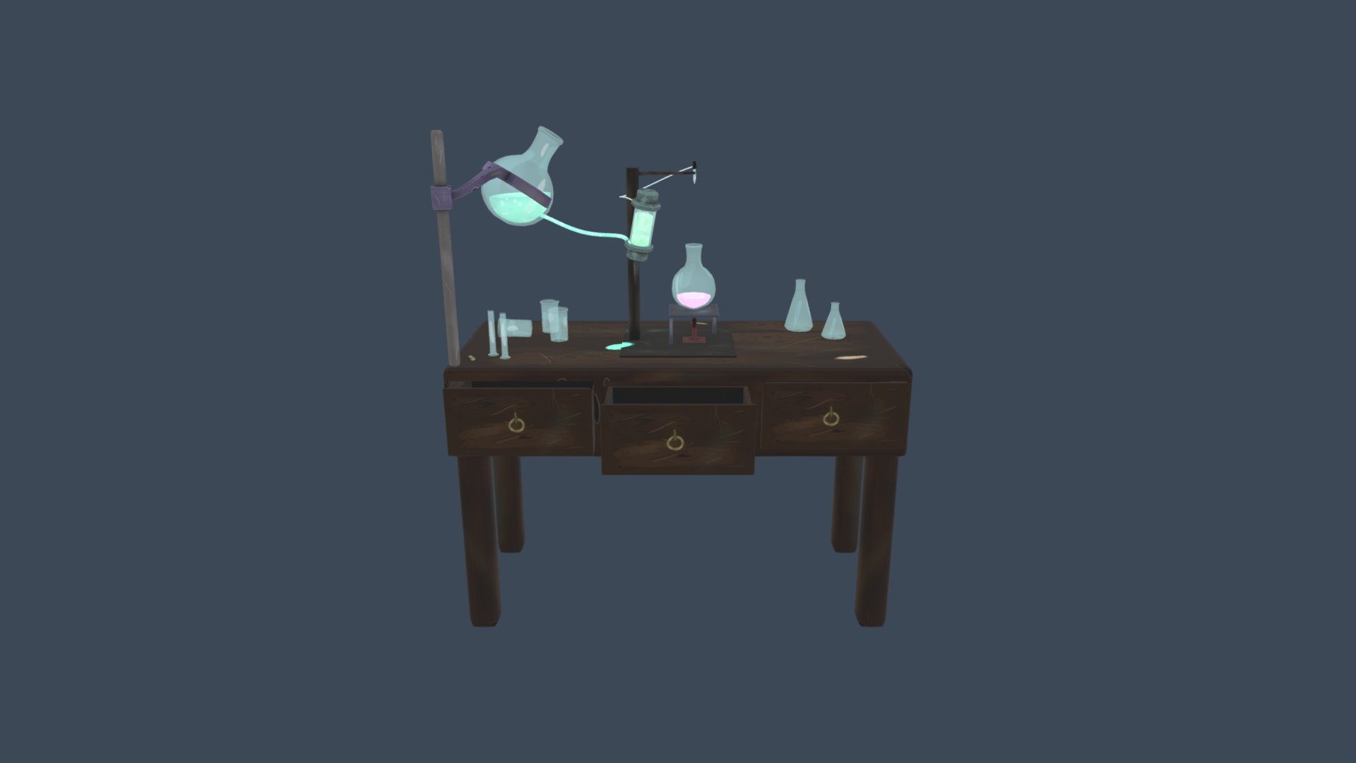 Lab Desk - 3D model by LaSuperDama [7d1a2da] - Sketchfab