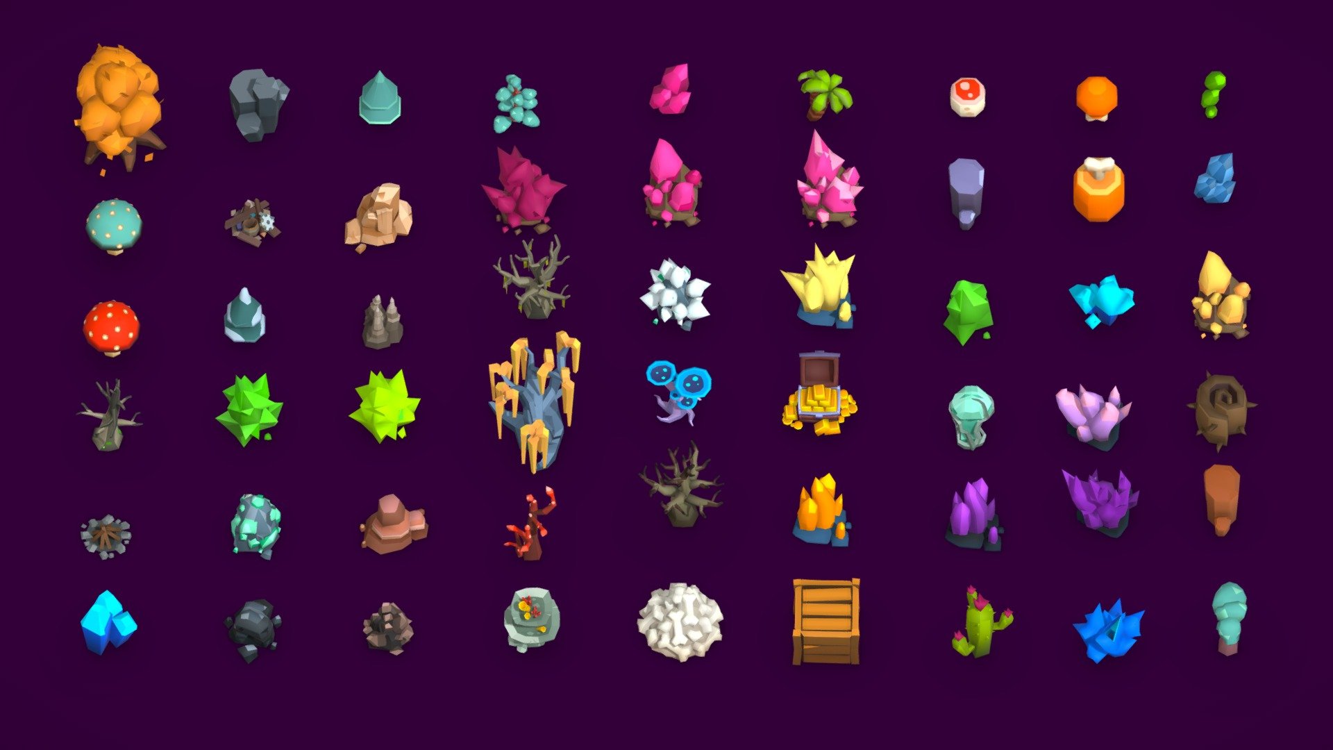 Stylized Nature Assets ( Low Poly) - Buy Royalty Free 3D model by Prit ...