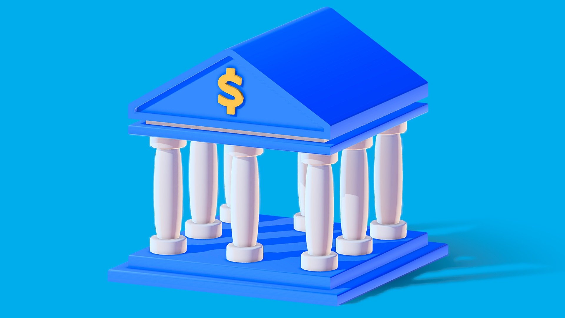 Marketing Icons - Bank Icon - Buy Royalty Free 3D model by Assemblr ...