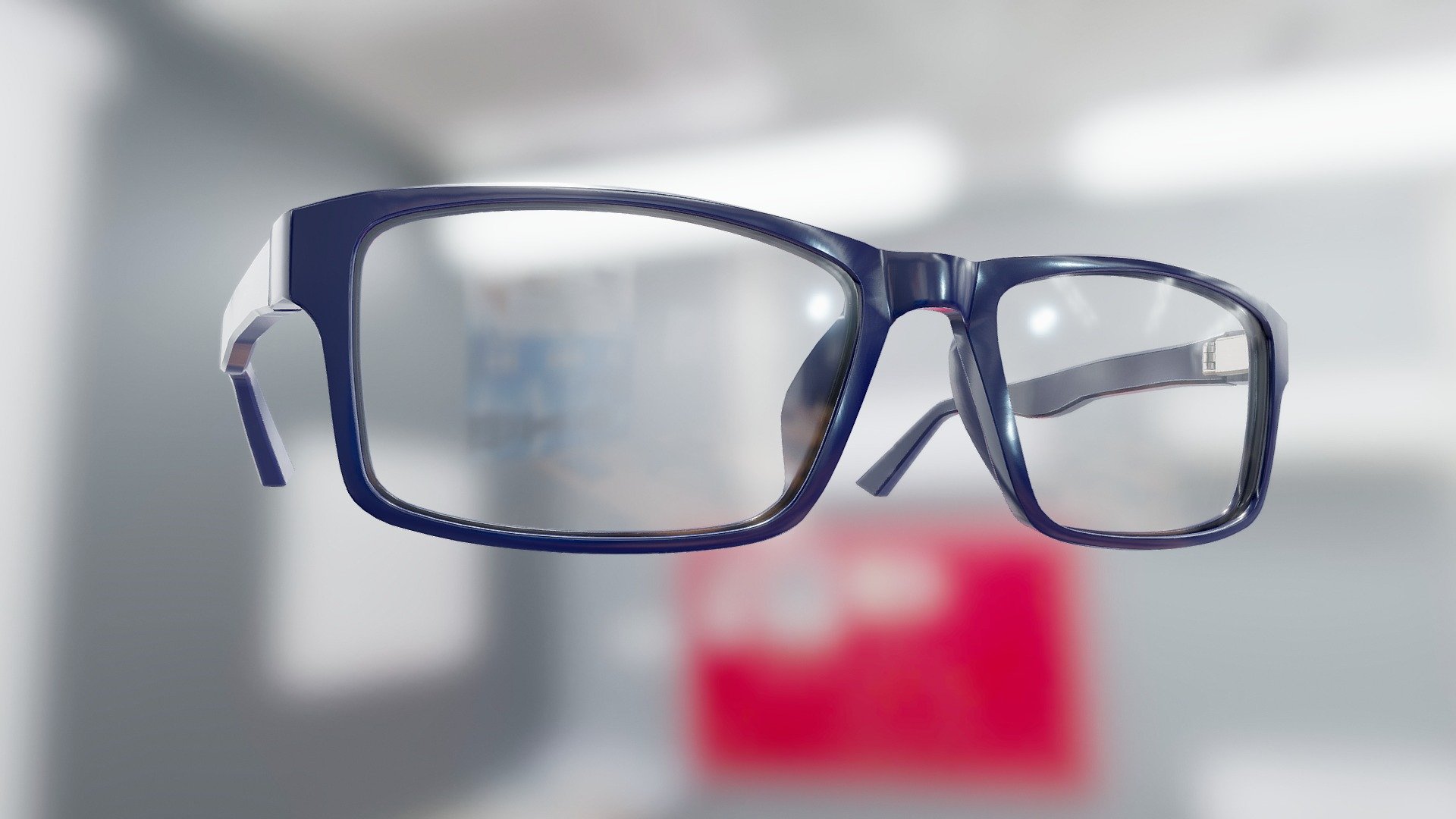 Generic Angular Square Glasses (Navy) - 3D model by VirTry Teams ...