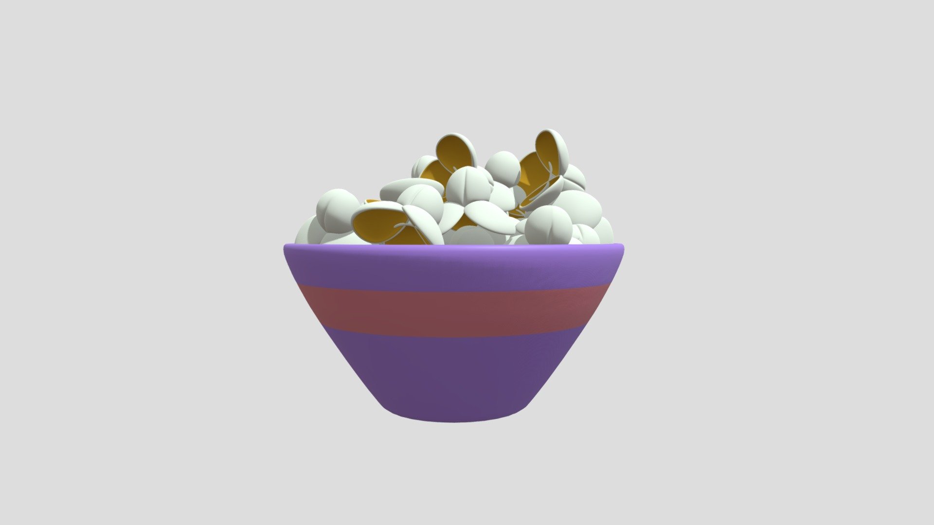 Popcorn Bowl - Download Free 3D model by 321Blender [7d1fd31] - Sketchfab