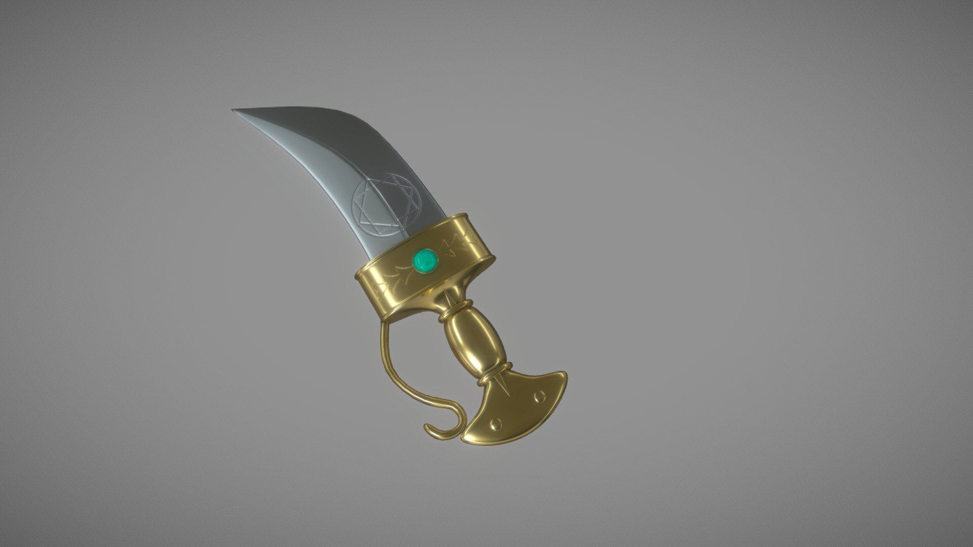 Alibaba Saluja's dagger from the anime "Magi" - 3D model by ...