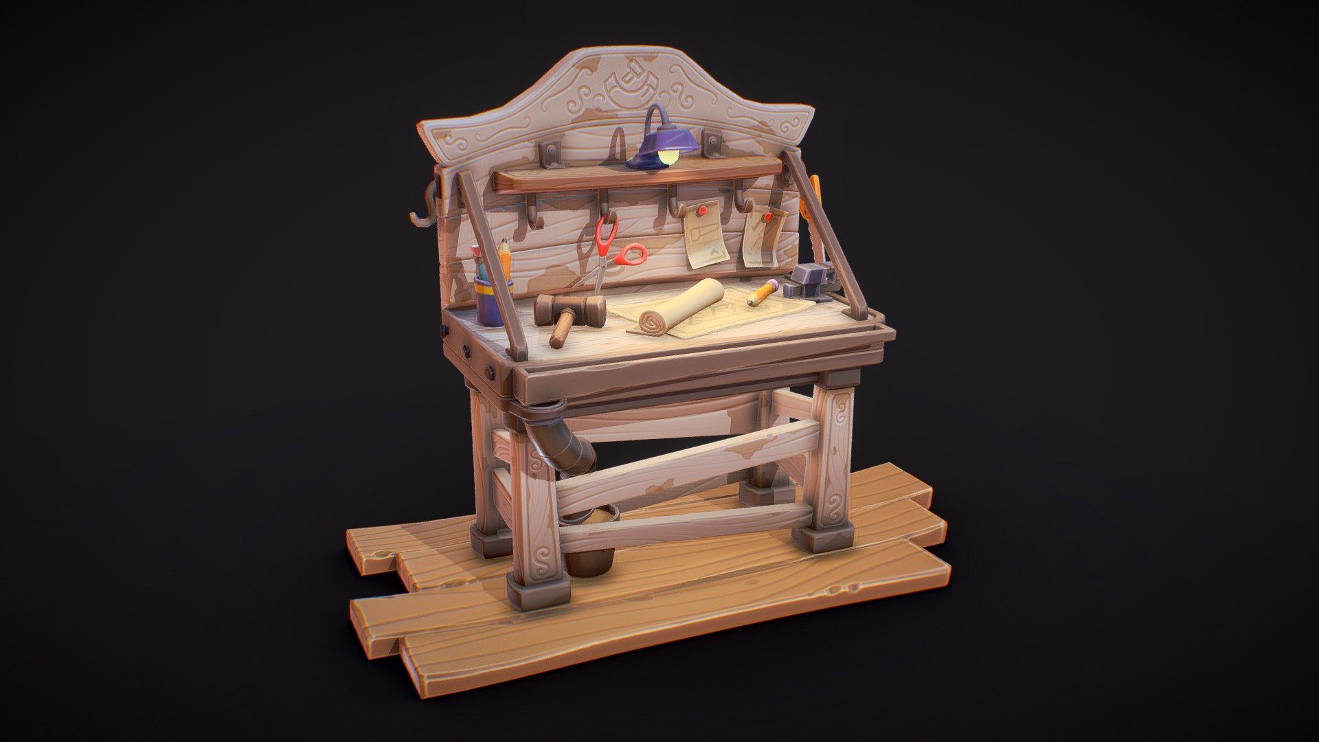 Stylized Workbench - Buy Royalty Free 3D model by Agustín Hönnun ...