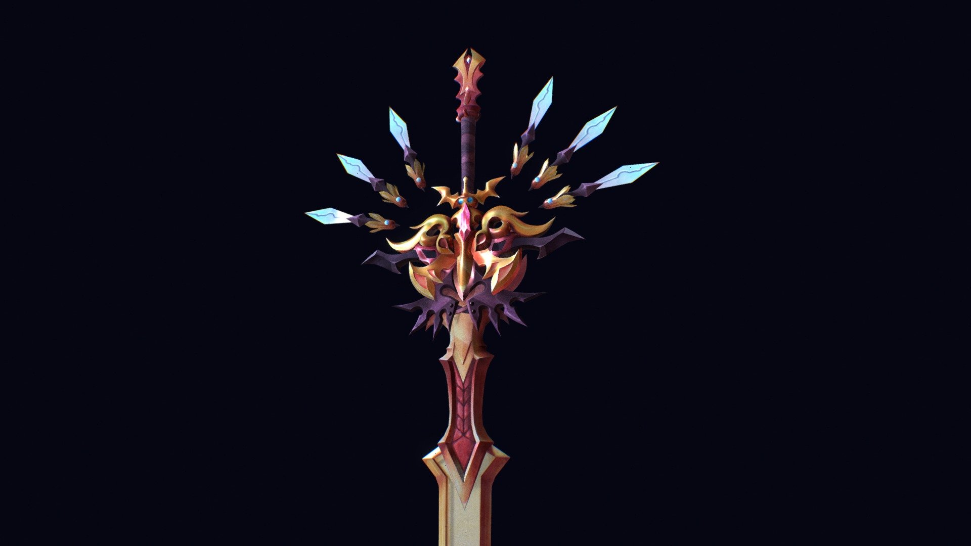 Stylized Fantasy Sword - 3D model by mariarzyt [7d26b0a] - Sketchfab