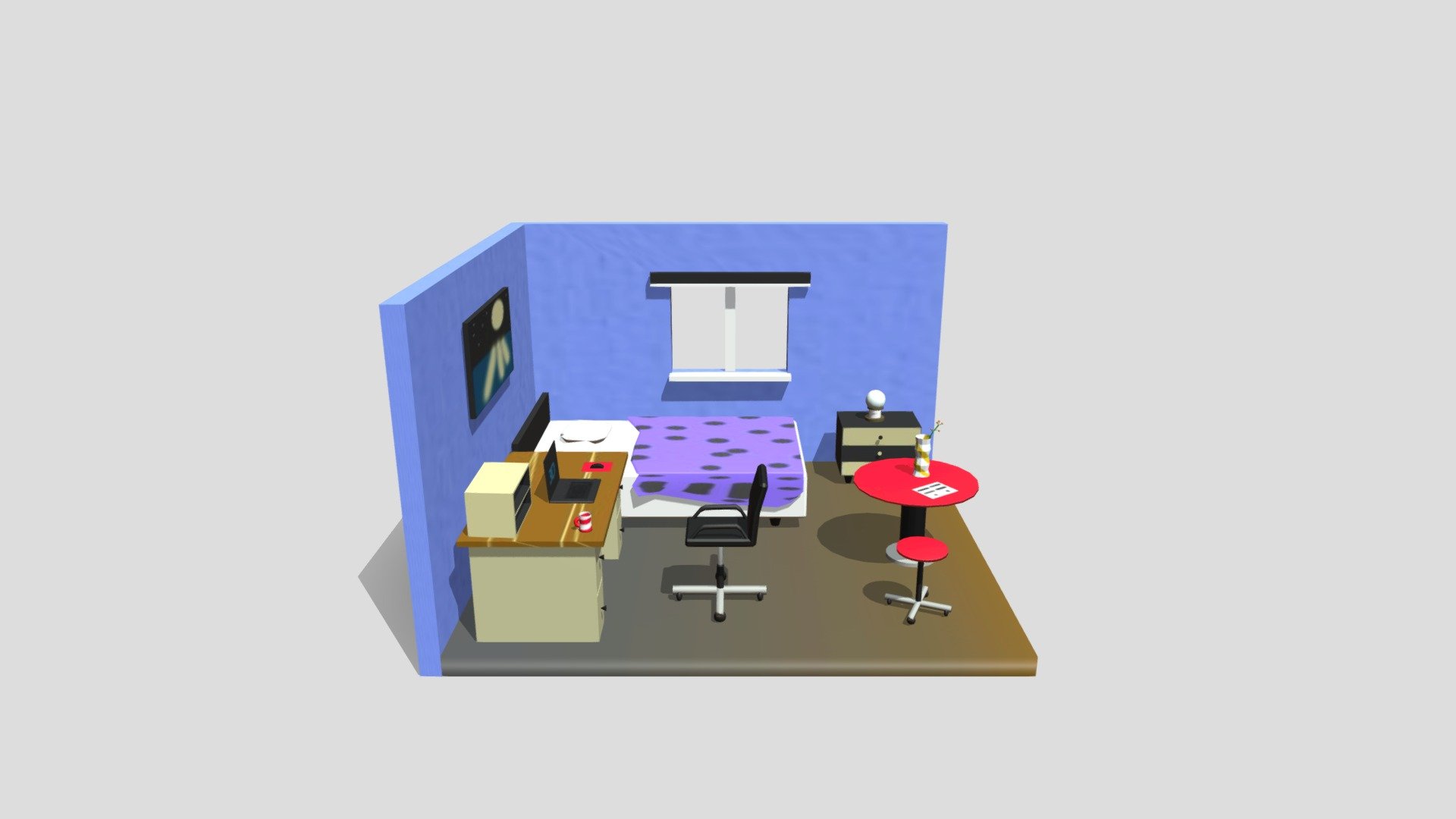 3D room model - 3D model by Antonxx22 [7d26f59] - Sketchfab
