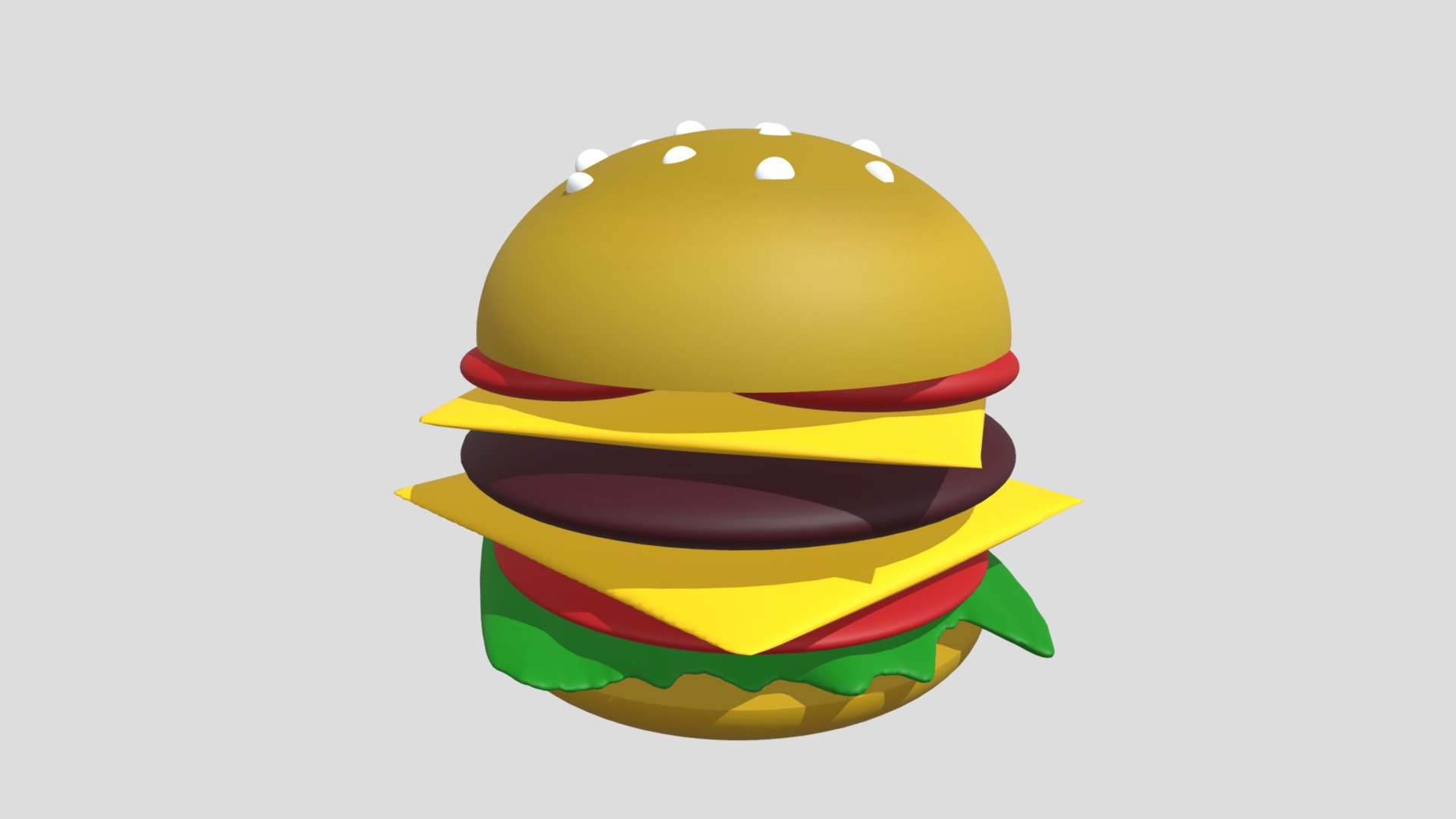 Burger - Download Free 3D model by Cybertron B-127 (@robo-reboot ...