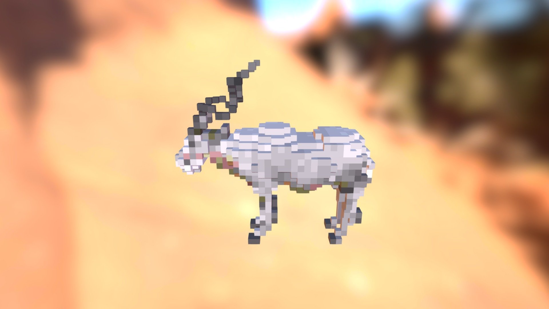 Addax Voxel - Download Free 3D model by WaxFreeOintment [7d2b60f ...
