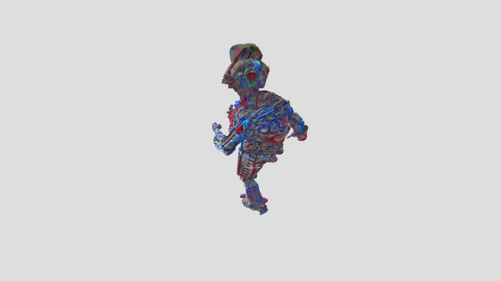 Robot glowing red and blue lights - Download Free 3D model by ...