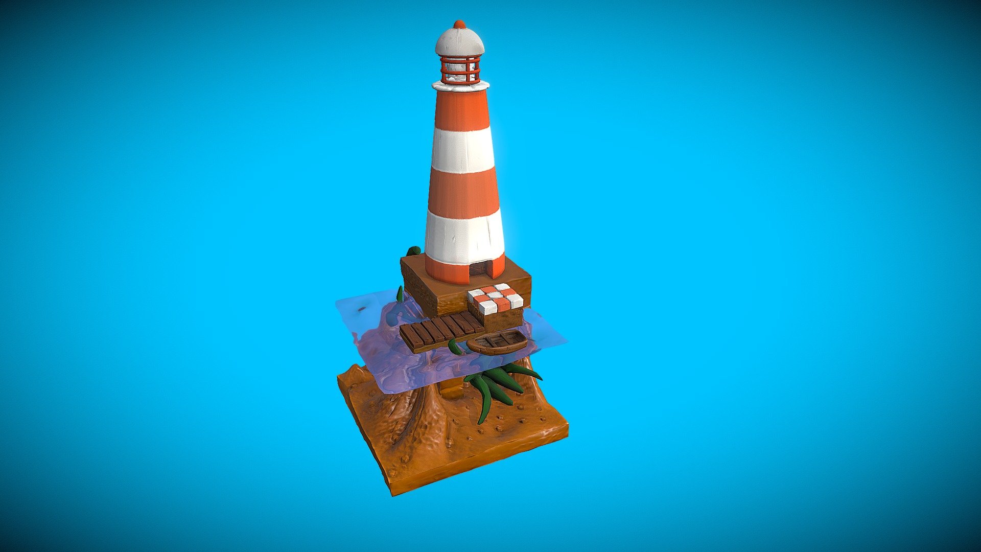 Lighthouse based on drawing by Rob Turpin - 3D model by Joao_Figueiredo ...