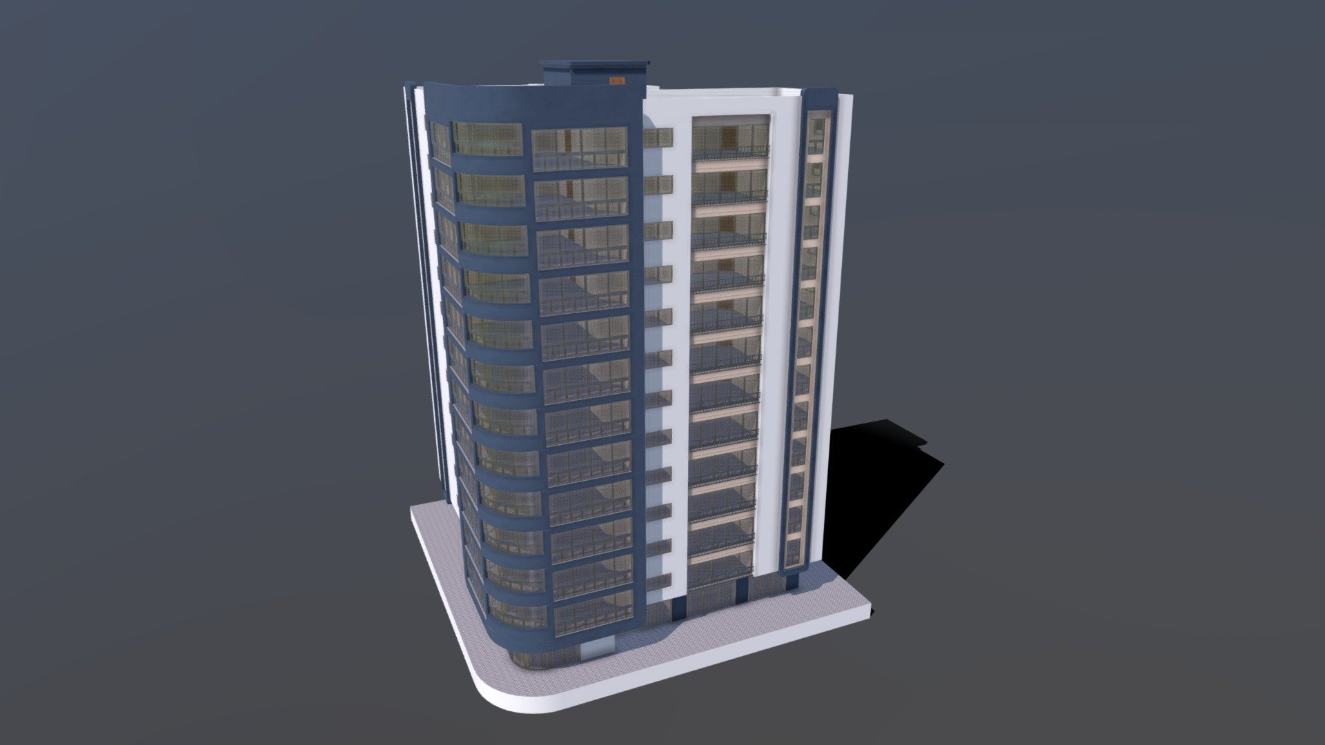 Residential Building with internal 6 - Buy Royalty Free 3D model by ...