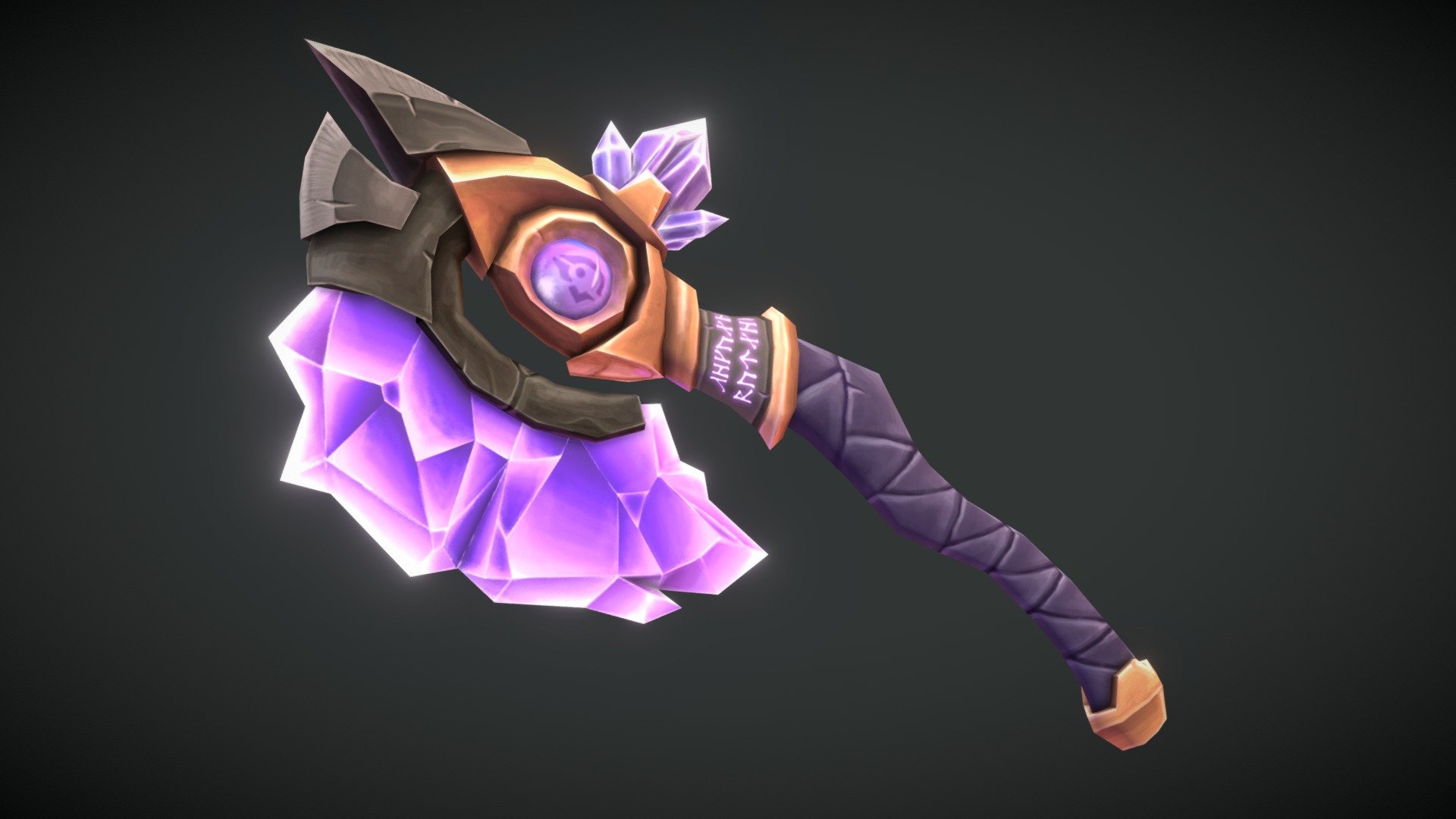 Secale's Amethyst Battleaxe - Weaponcraft DAE - Download Free 3D model ...