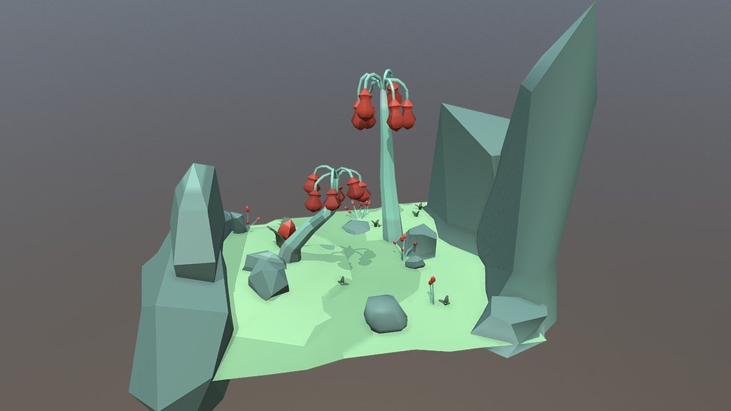 Alien vegetation test low poly - 3D model by sawcisson [7d34b3a ...