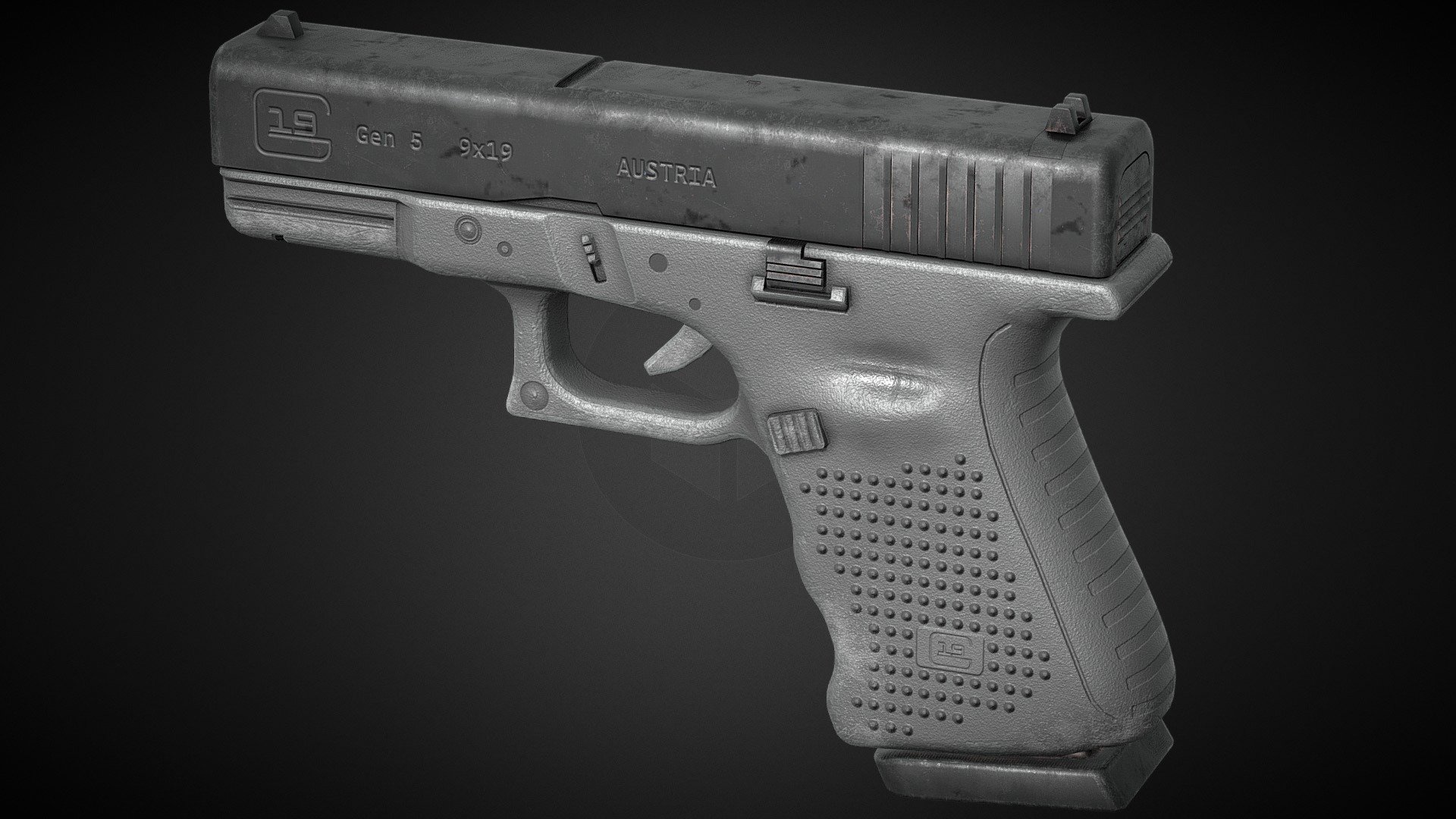 Pistol 9mm - semi auto - Download Free 3D model by Hitansh 3D (@Hitansh_3DArtist) [7d363c3 ...