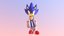 (blue) Super sonic jump - Download Free 3D model by ...