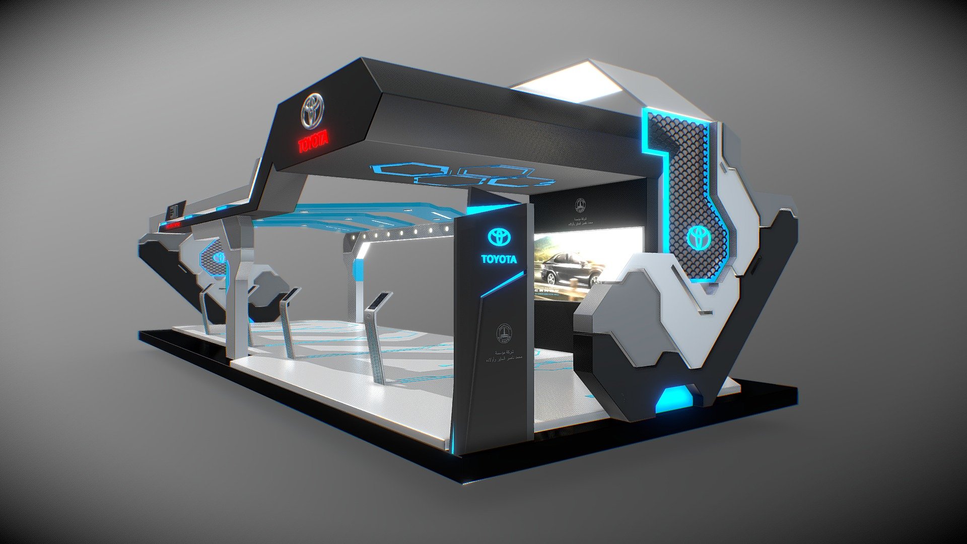 TOYOTA Booth Design- KUWAIT - AL-SAYER - 3D model by MOMEN_KHALAF ...