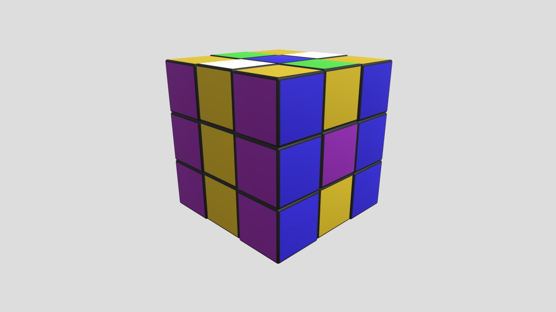 Animated Rubik's Cube 3x3x3 - 3D model by Auriston Pacheco (@Auriston ...