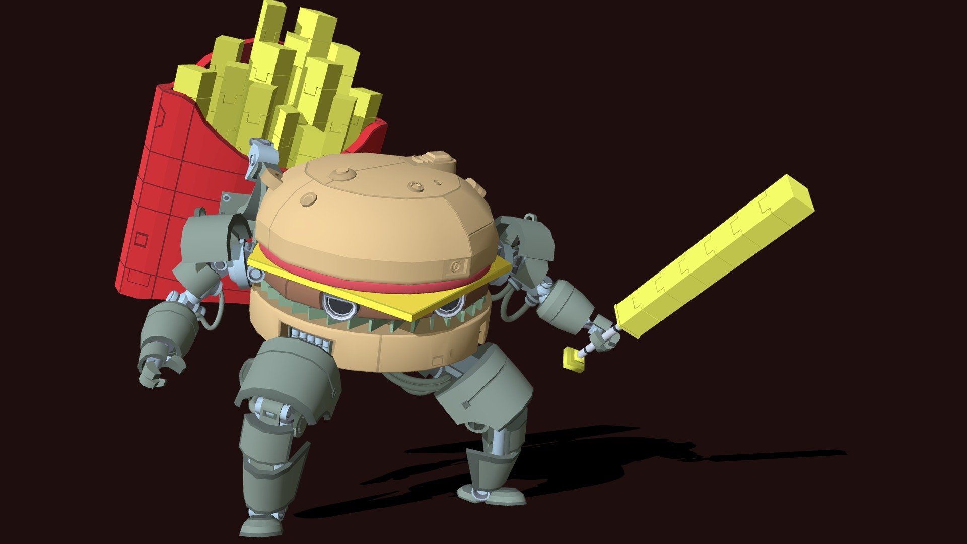 Burger_ Samurai XYZ HW Detalization #2 - Download Free 3D model by ...