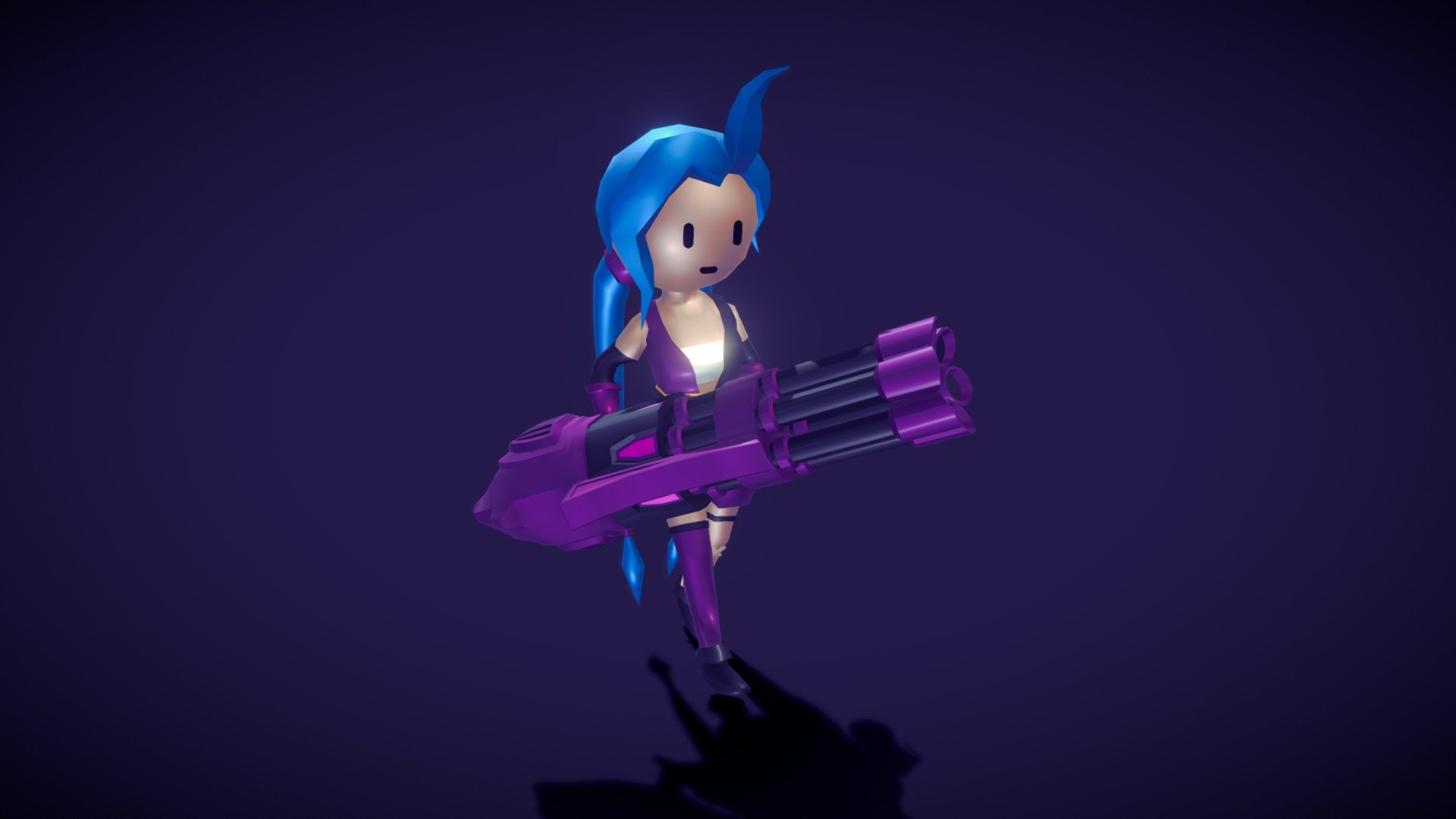 Character_JinX_walk - 3D model by V5 (@sakurav) [7d4185c] - Sketchfab