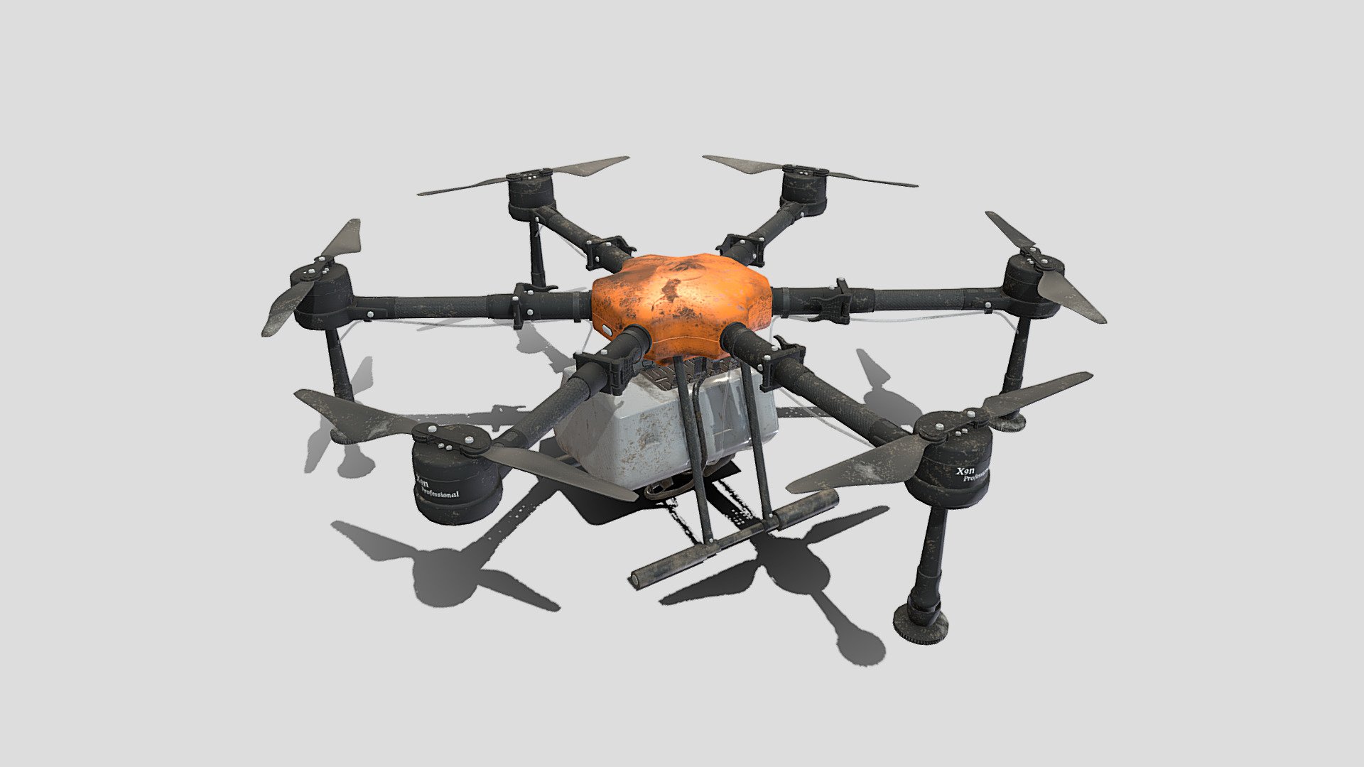 Agricultural Drone V2 - Buy Royalty Free 3D model by dragosburian [7d443cc] - Sketchfab Store