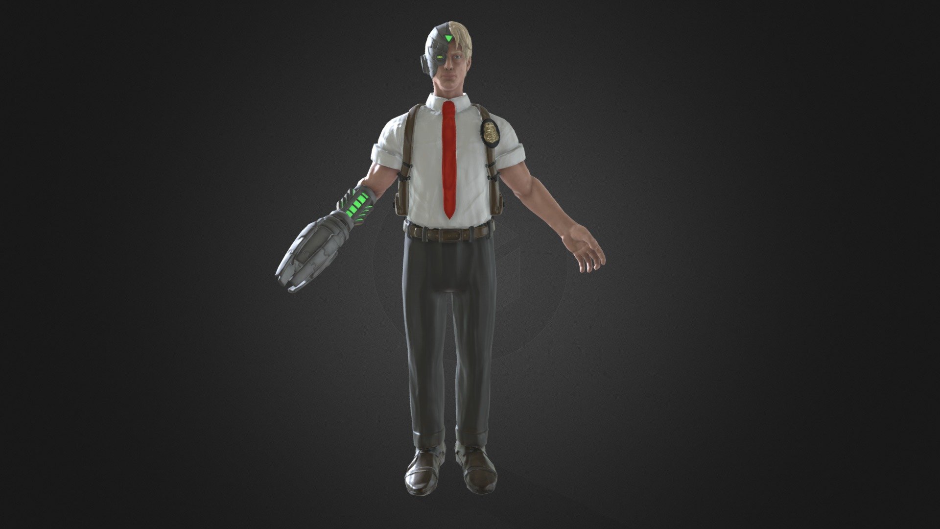 Cyborg Detective (Sculpt Pose) - 3D model by Matt (@matthieu.leclair ...