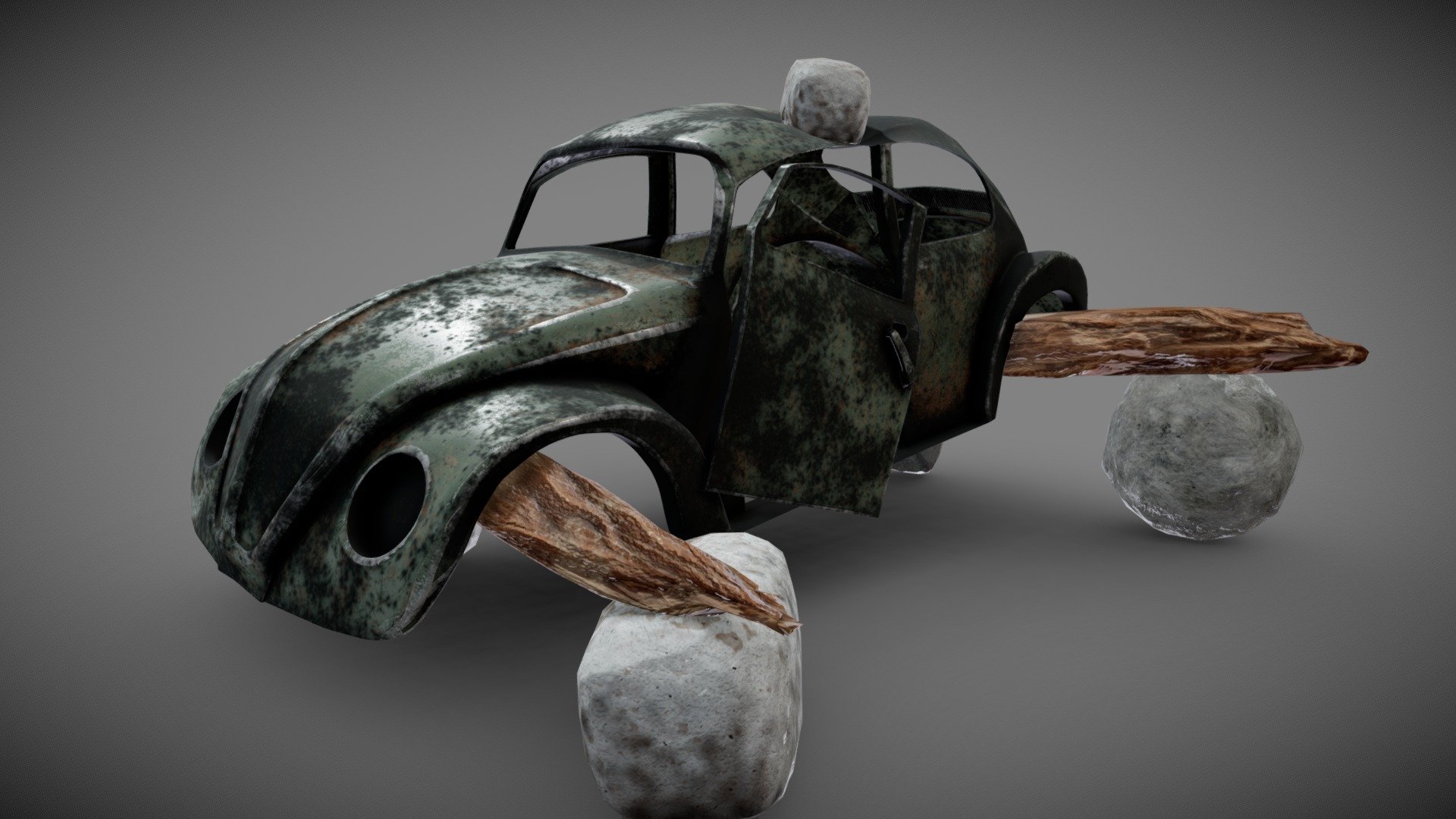Damaged car - Buy Royalty Free 3D model by Sets & Kits (@Setsandkits ...