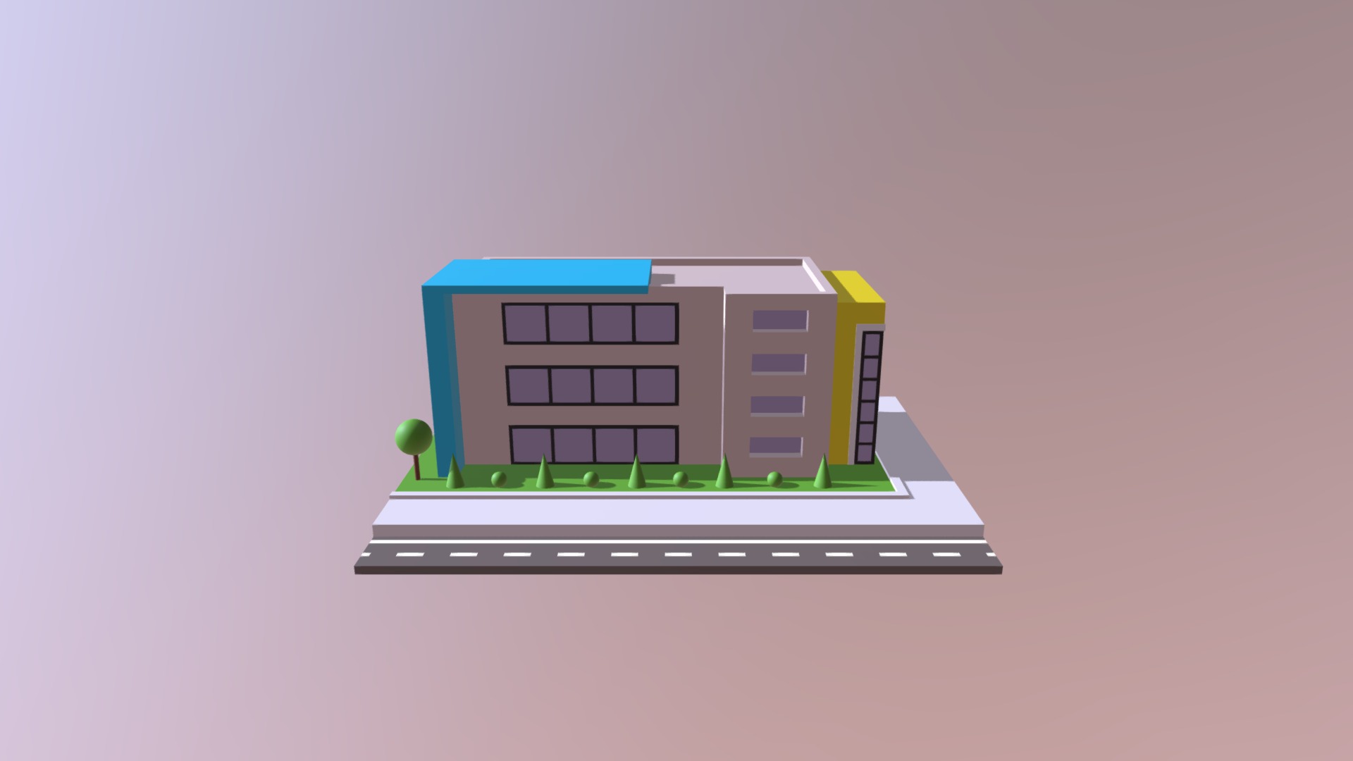 Low Poly Building - 3D model by André Rodrigo Miguel ...