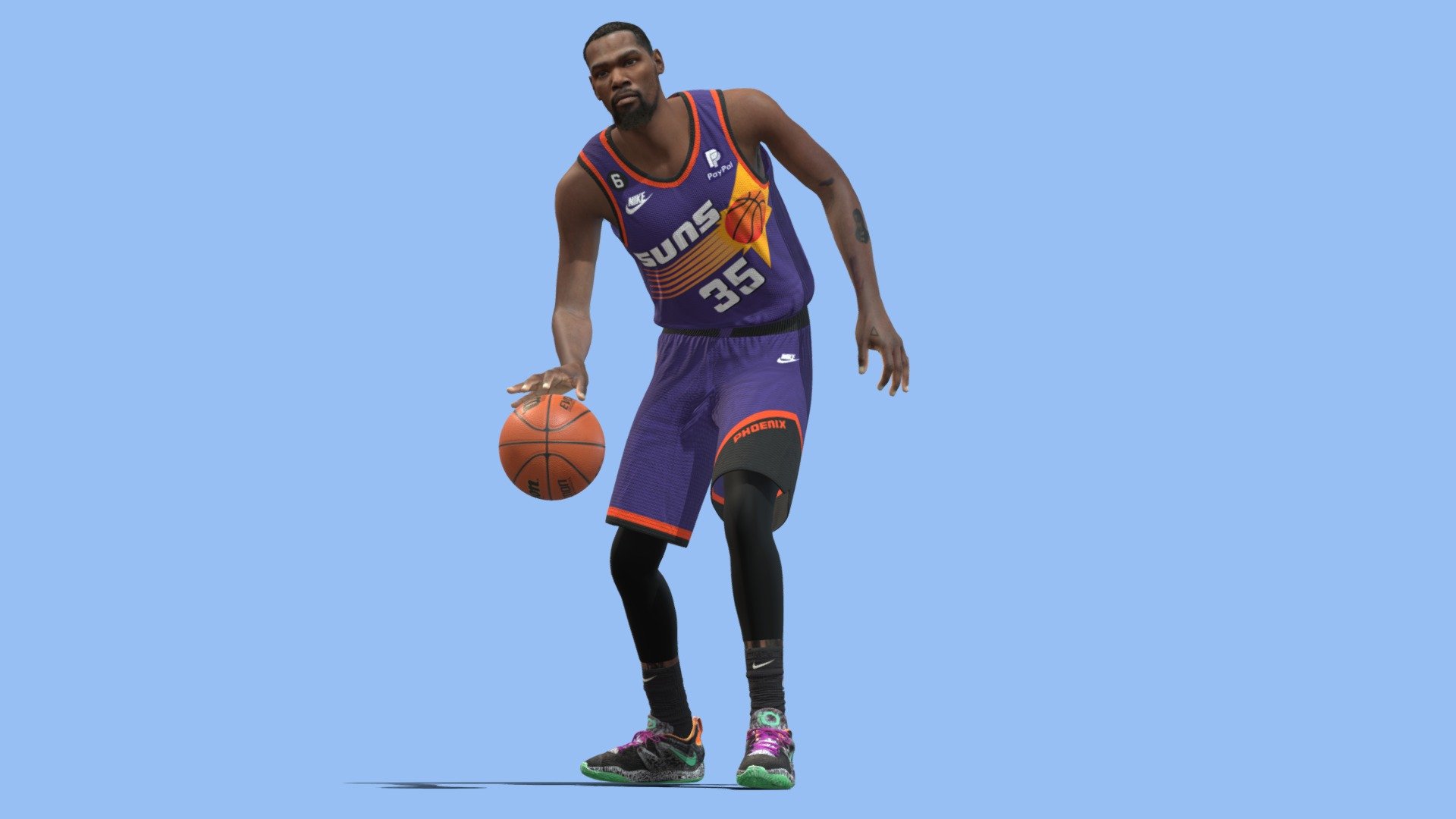 3D Rigged Kevin Durant Phoenix Suns - 3D model by 3dpassion.net ...