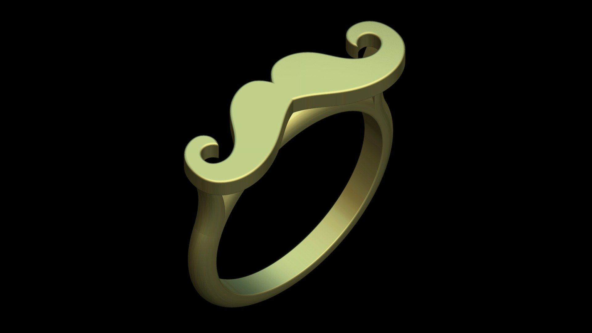 RWS001000070 - Mustache ring - 3D model by GloriousJewel [7d4f92f ...