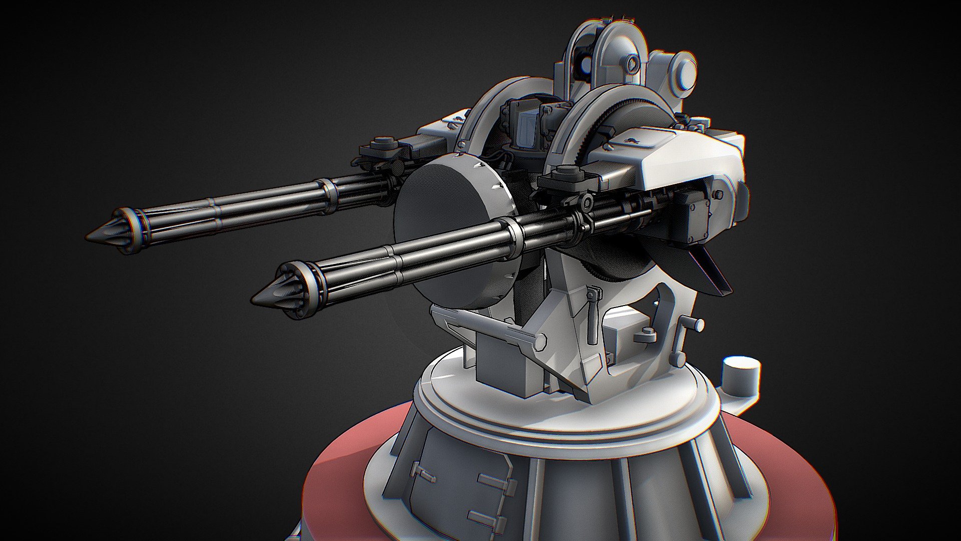 Gattling Cannon (RA 2 Yuri's Revenge) Redesign - 3D model by ...