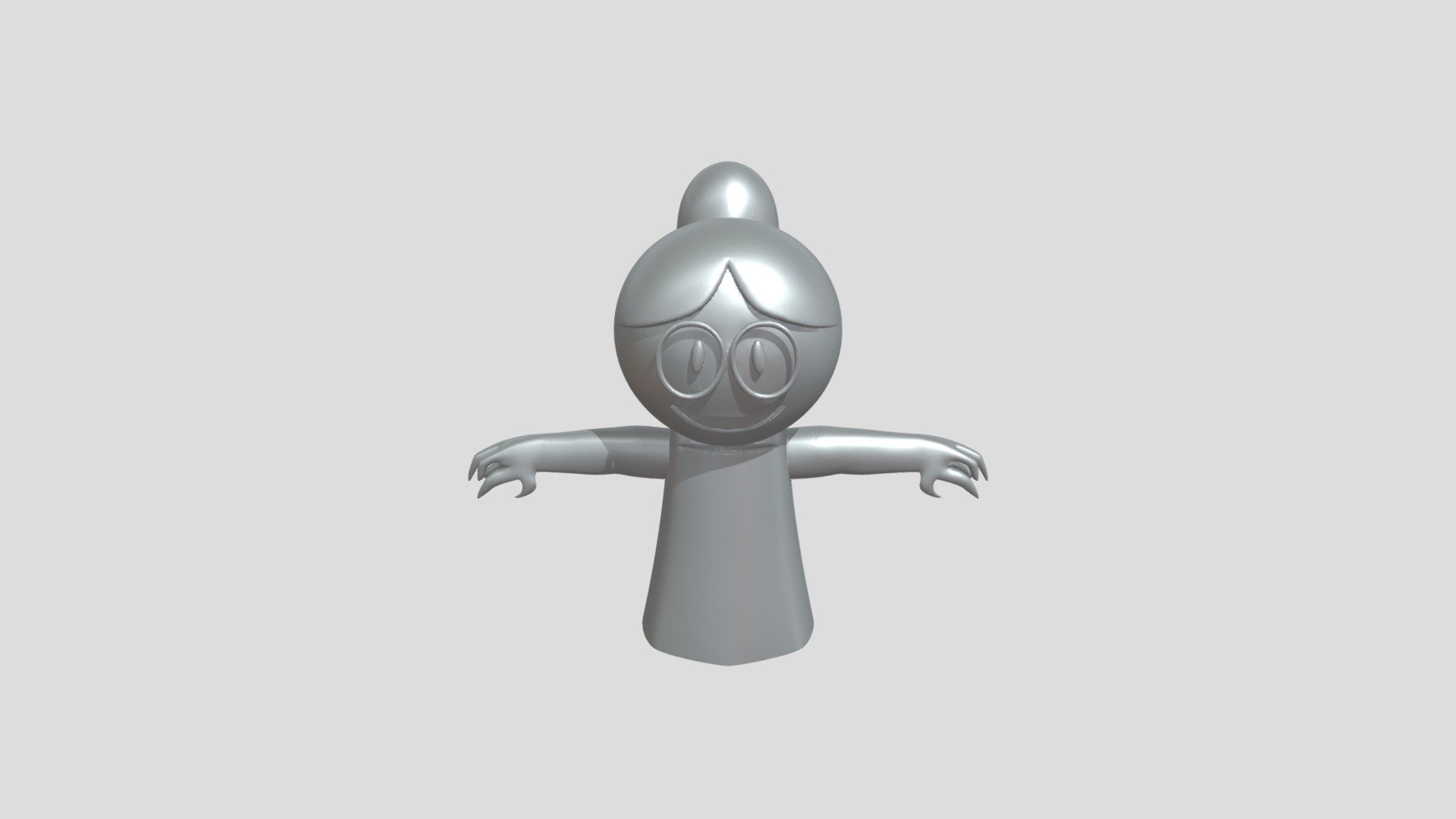 cartoon girl with outstretched arms - 3D model by perseastaroth ...