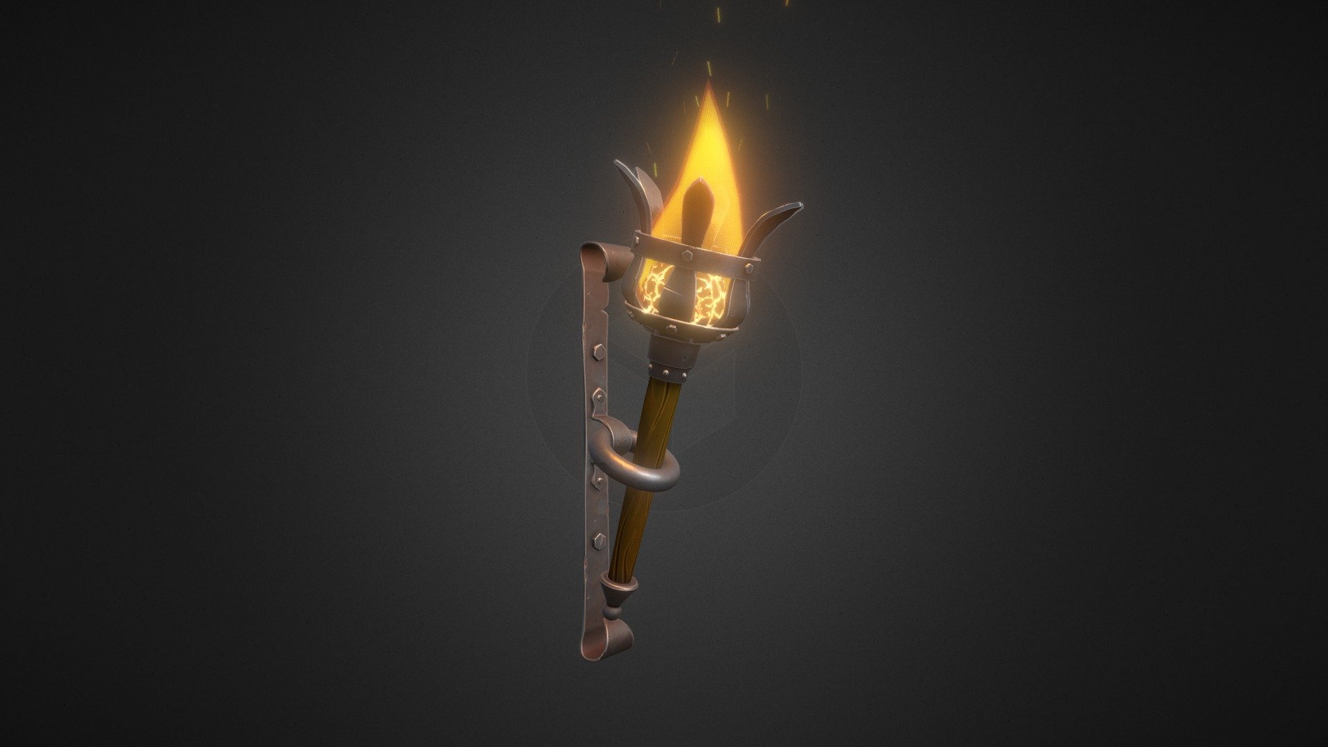 Medieval Stylized Torch - Buy Royalty Free 3D model by Perunir [7d540c1 ...