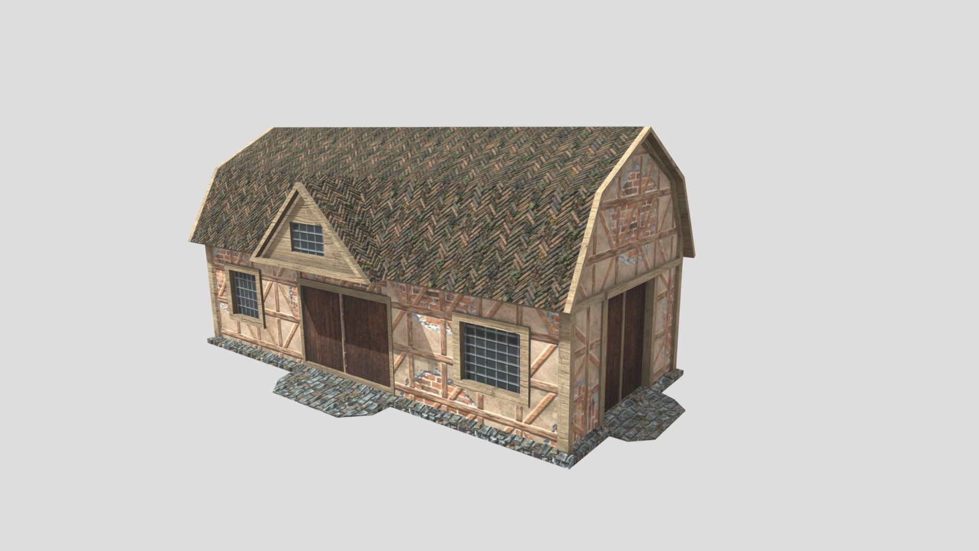 Stone barn - 3D model by wolfbelarus [7d5490a] - Sketchfab