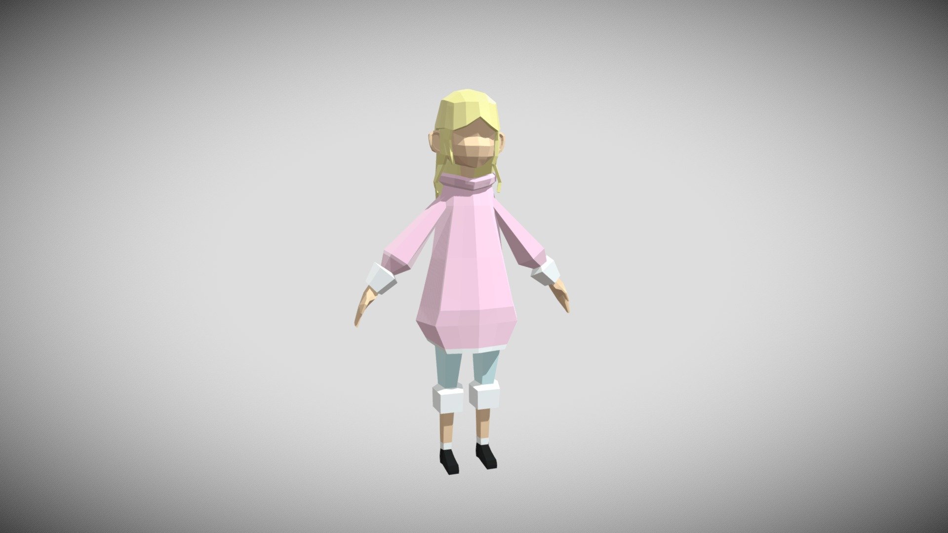 Low Poly Girl - 3D model by Bobosef [7d57313] - Sketchfab