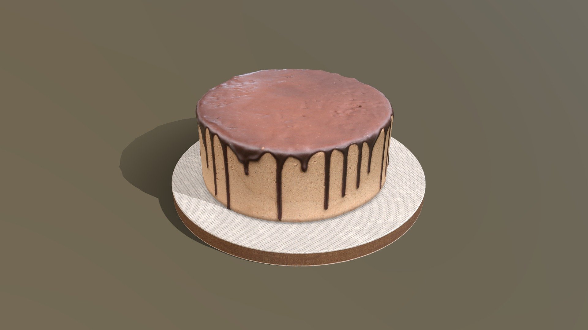 Plain Chocolate Drip Cake - Buy Royalty Free 3D model by Cakesburg ...