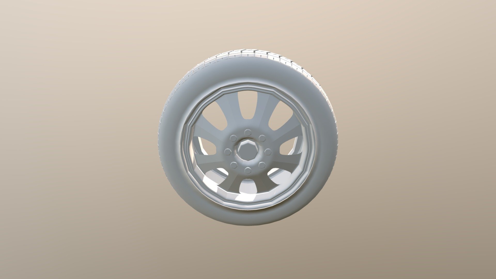 Wheel Modeling Exercise 01 - 3D model by Tik (@t.k.w) [7d5a206] - Sketchfab