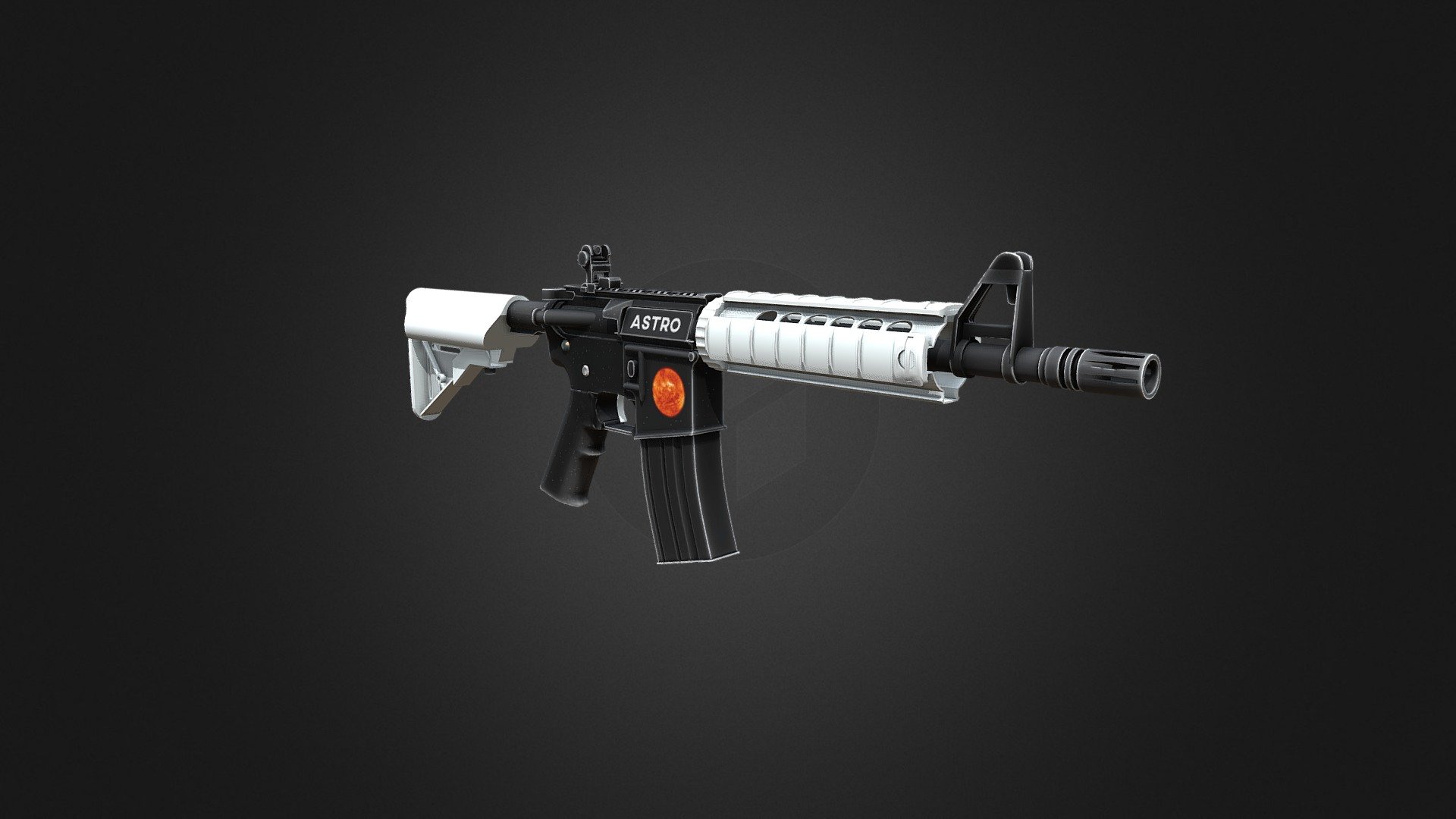 M4A4 Astro V2 White - 3D model by vdhun94 [7d5c3bd] - Sketchfab