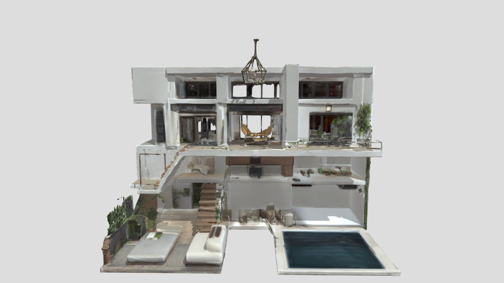 Front Design of a House with a 3D view - 3D model by zuziee05 [7d5d060 ...