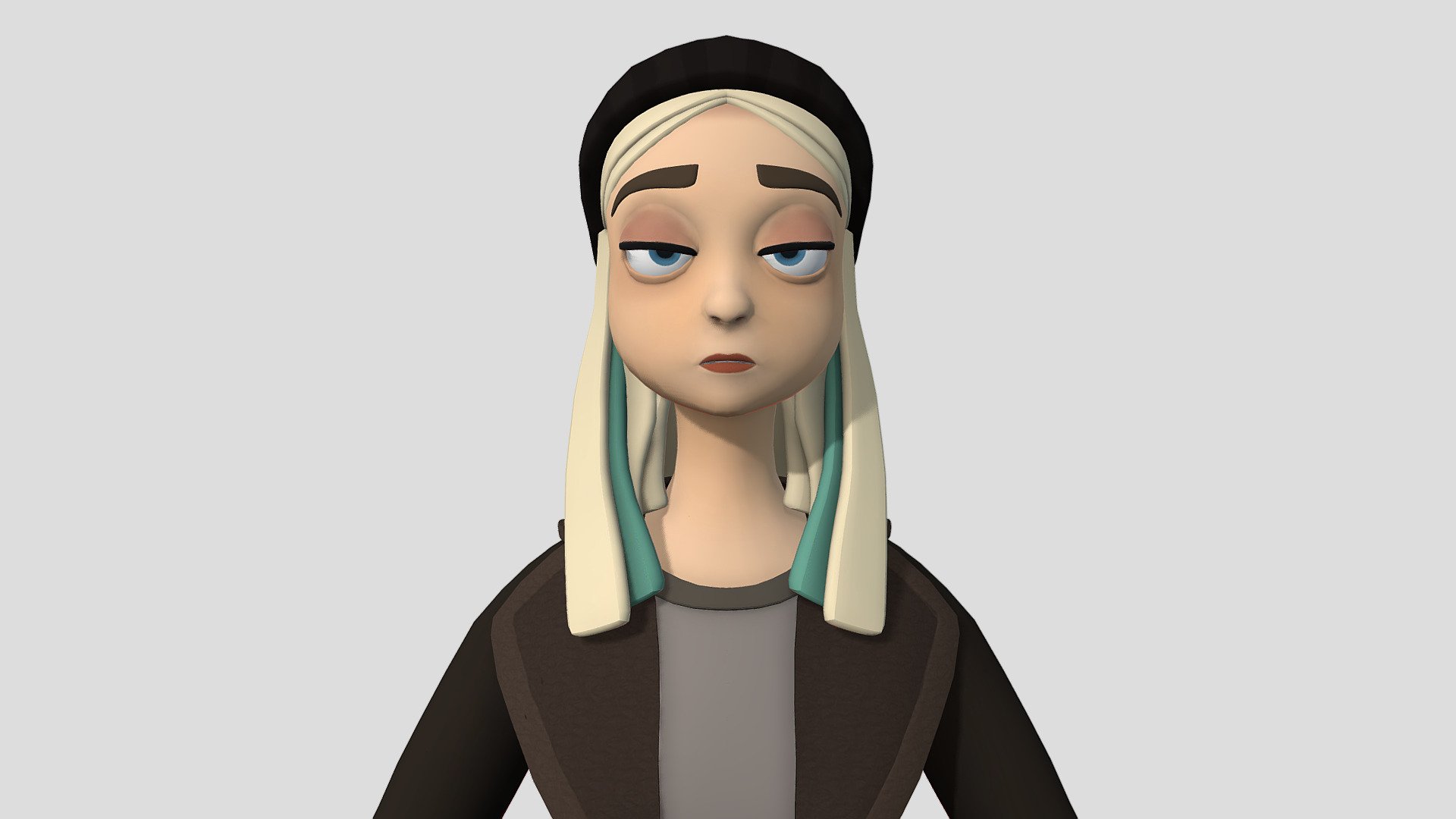 Irritable girl - 3D model by Yousof Hajizeinali (@Yousof_hz) [7d5e7be ...