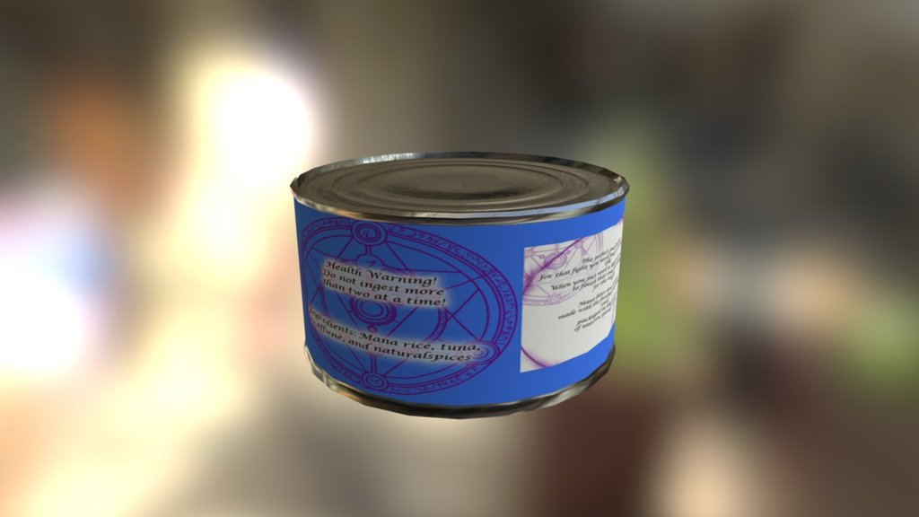 GPF1-O Week4 Tuna Can Prop - 3D model by korinthis [7d5ecda] - Sketchfab