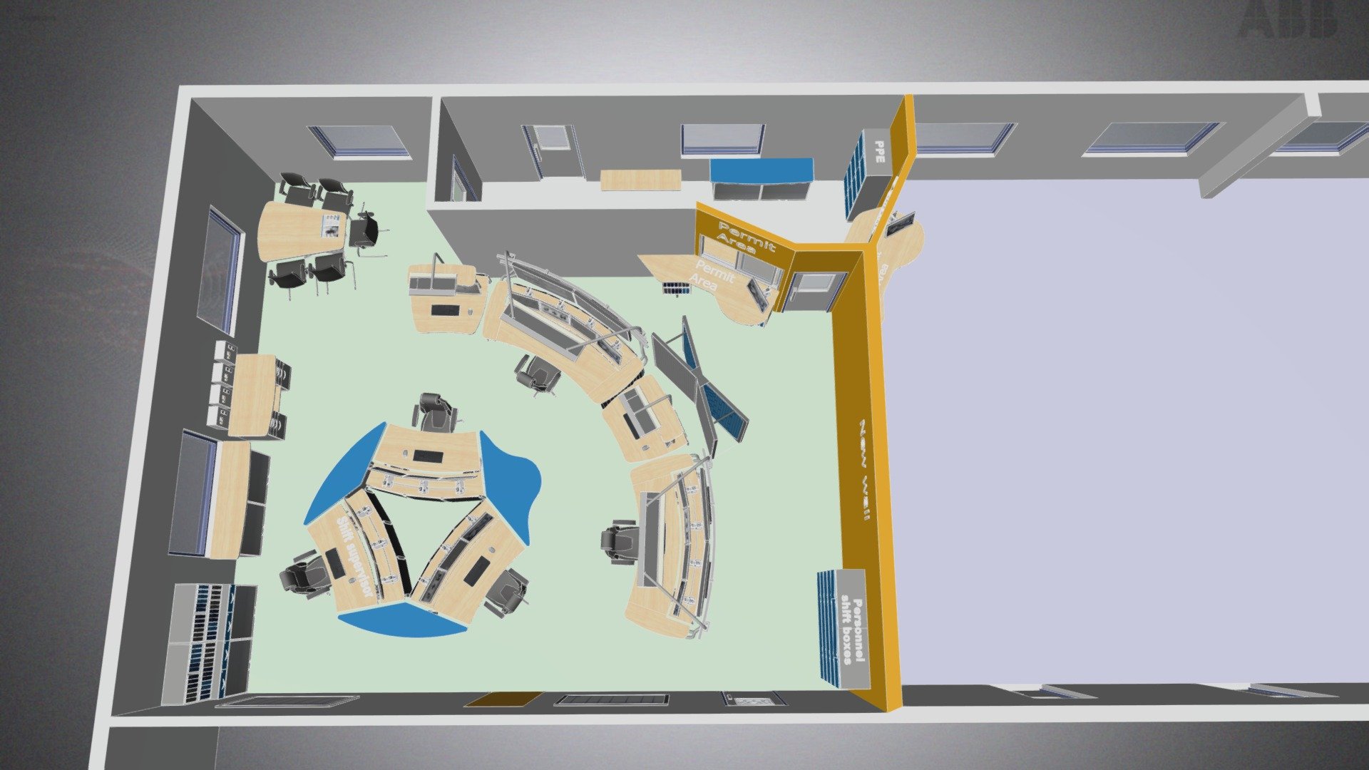 Terminal control room modernization project - 3D model by CDE ...