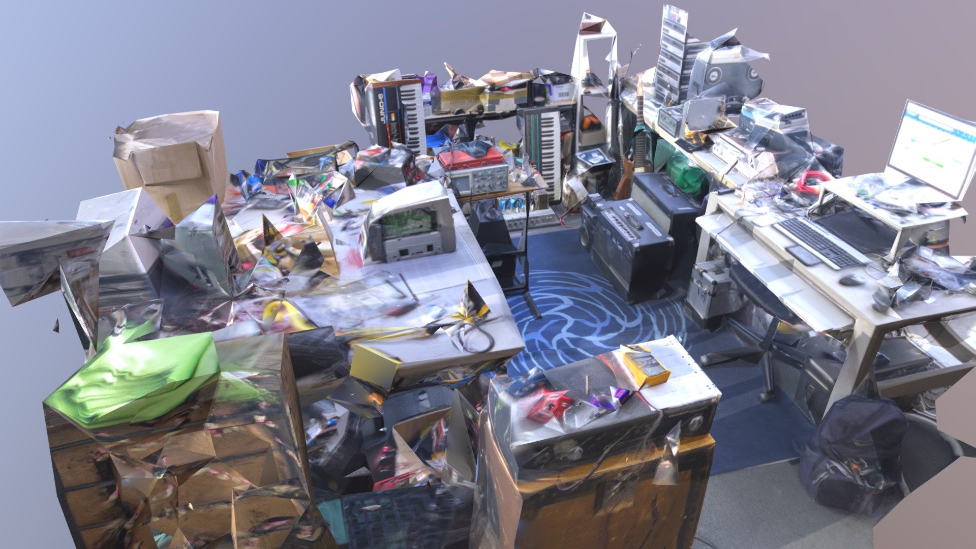 Inventors Work Desk - 3D model by SPACESCAN [7d60892] - Sketchfab