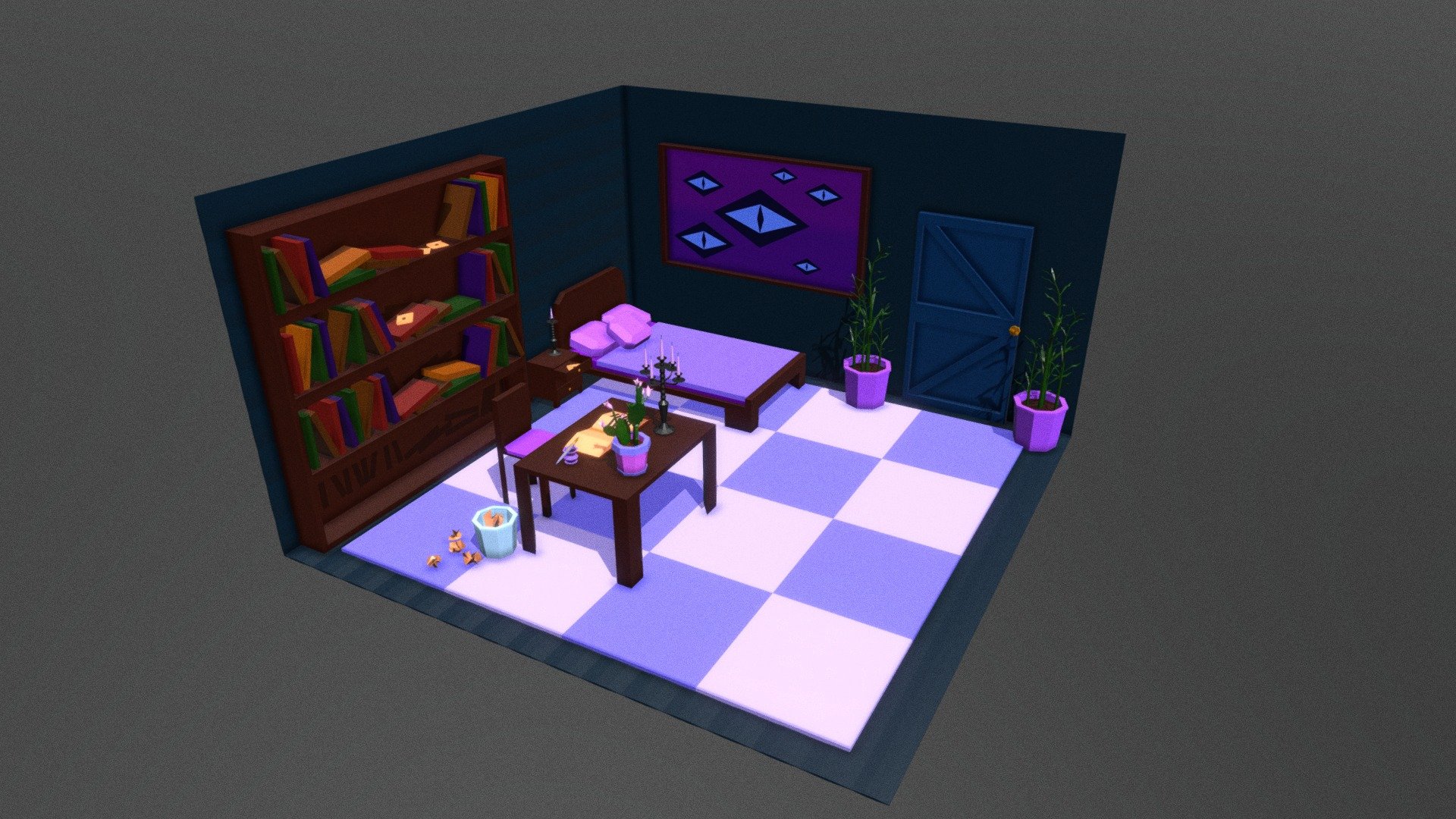 Dark room - 3D model by Svetttlanich [7d6241a] - Sketchfab