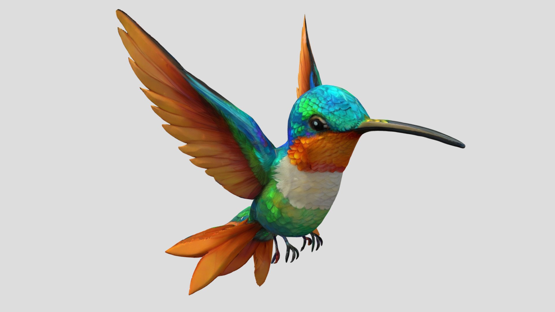 Solwhisper the Radiant 4-Legged Hummingbird - Download Free 3D model by ...