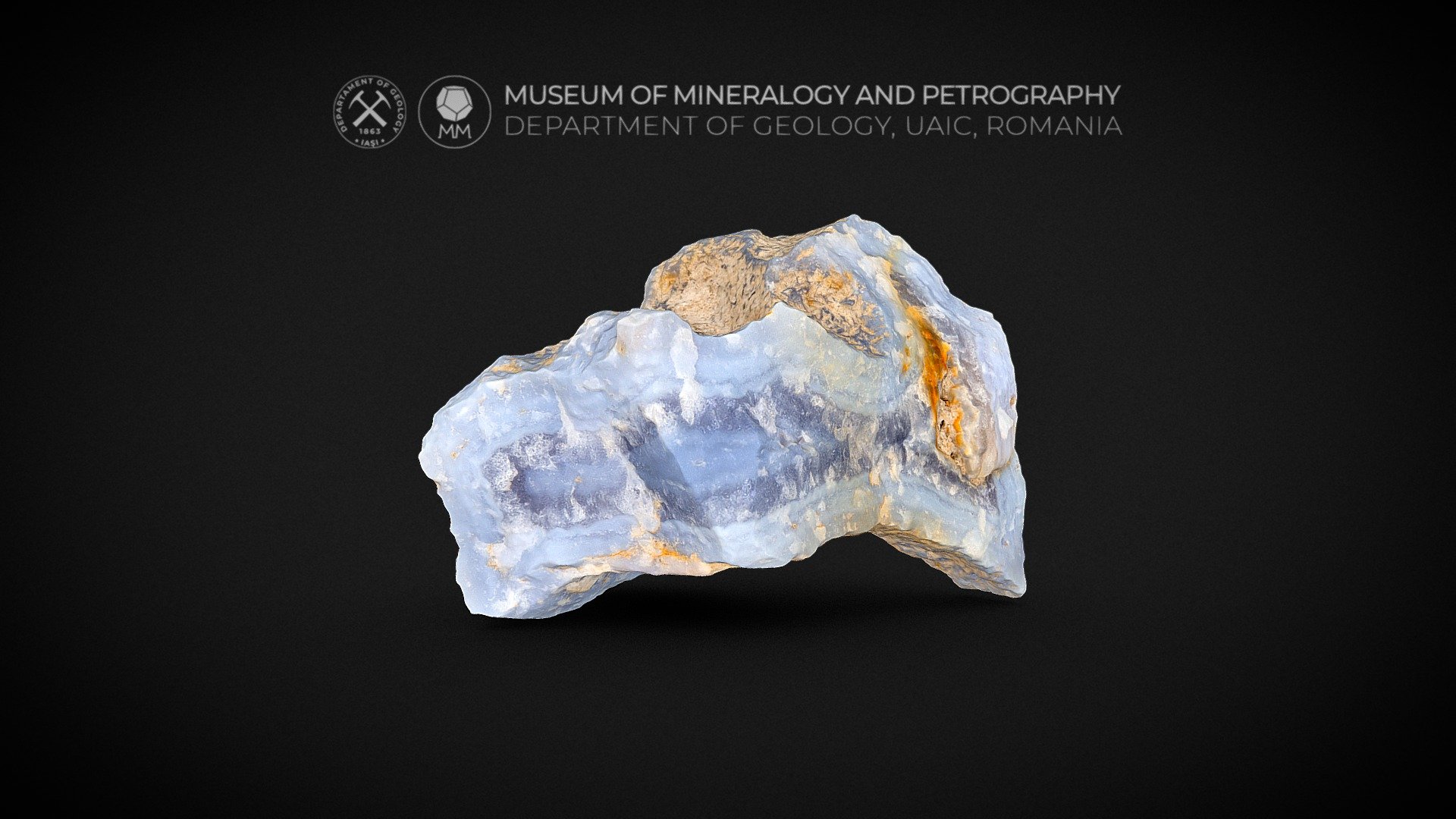 Blue Chalcedony from Trestia (Romania) - 3D model by Museum of Mineralogy and Petrography, UAIC ...