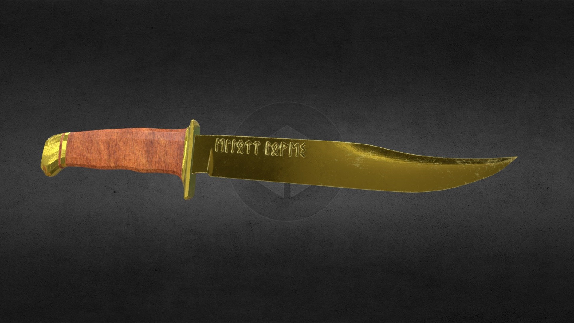 Golden Buck Knife - Download Free 3D model by Elliott_Lowes [7d796c8 ...