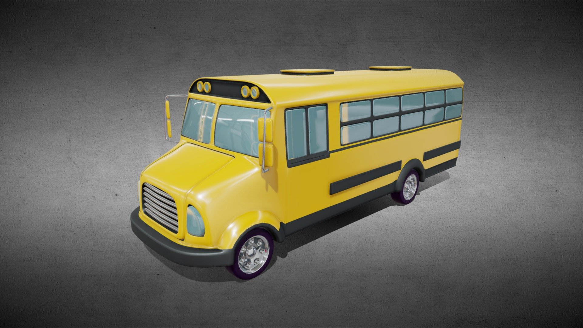LowPolyVehicle: Yellow SchoolBus - Buy Royalty Free 3D model by ...