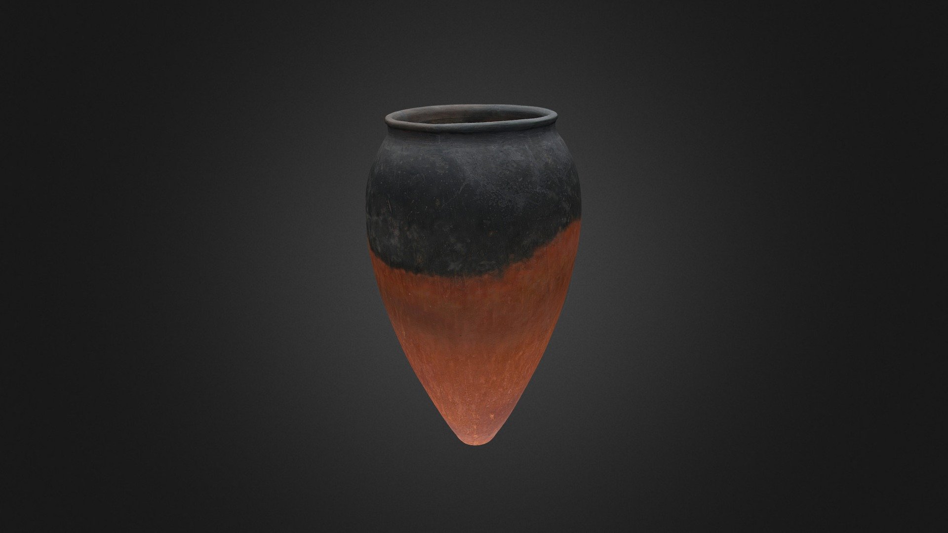Large Black-Top Redware Conical Jar (RAFFMA) - 3D model by raffmacsusb ...