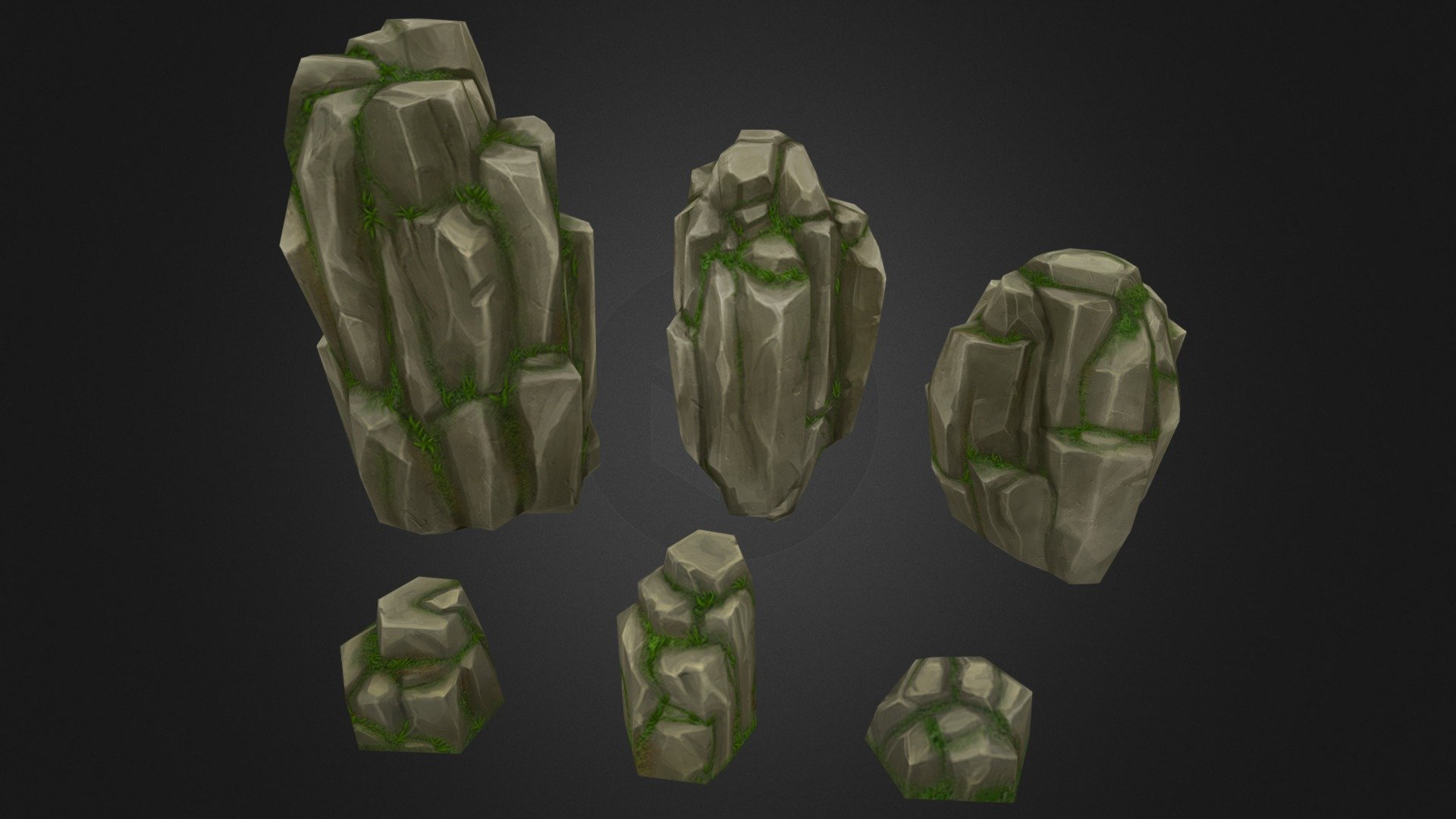 Rock Formation Pack 4 - Buy Royalty Free 3D model by 3dfancy [7d83822 ...
