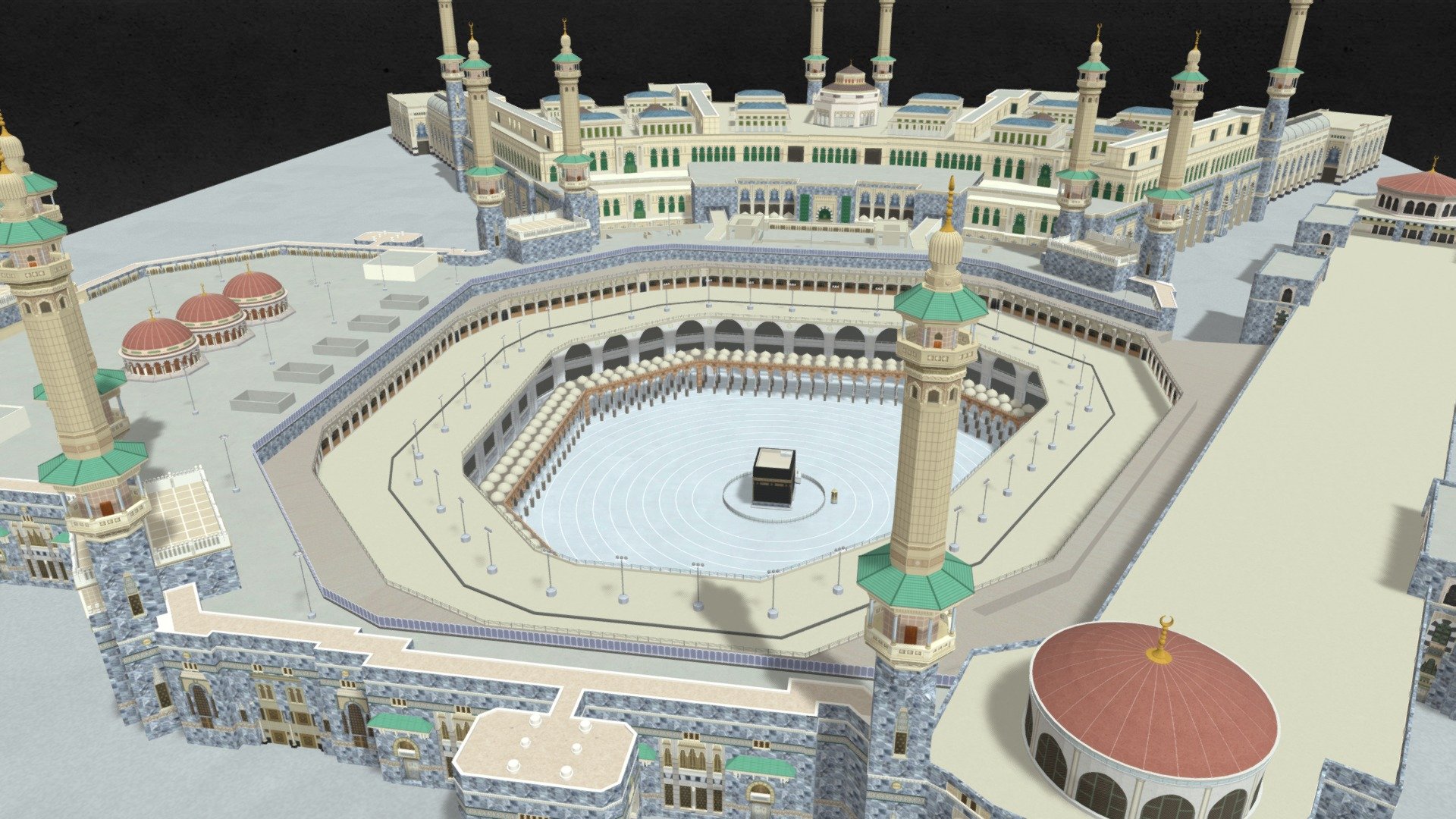 Masjid Al-Haram Makkah - 3D model by nuralam018 [7d84e45] - Sketchfab