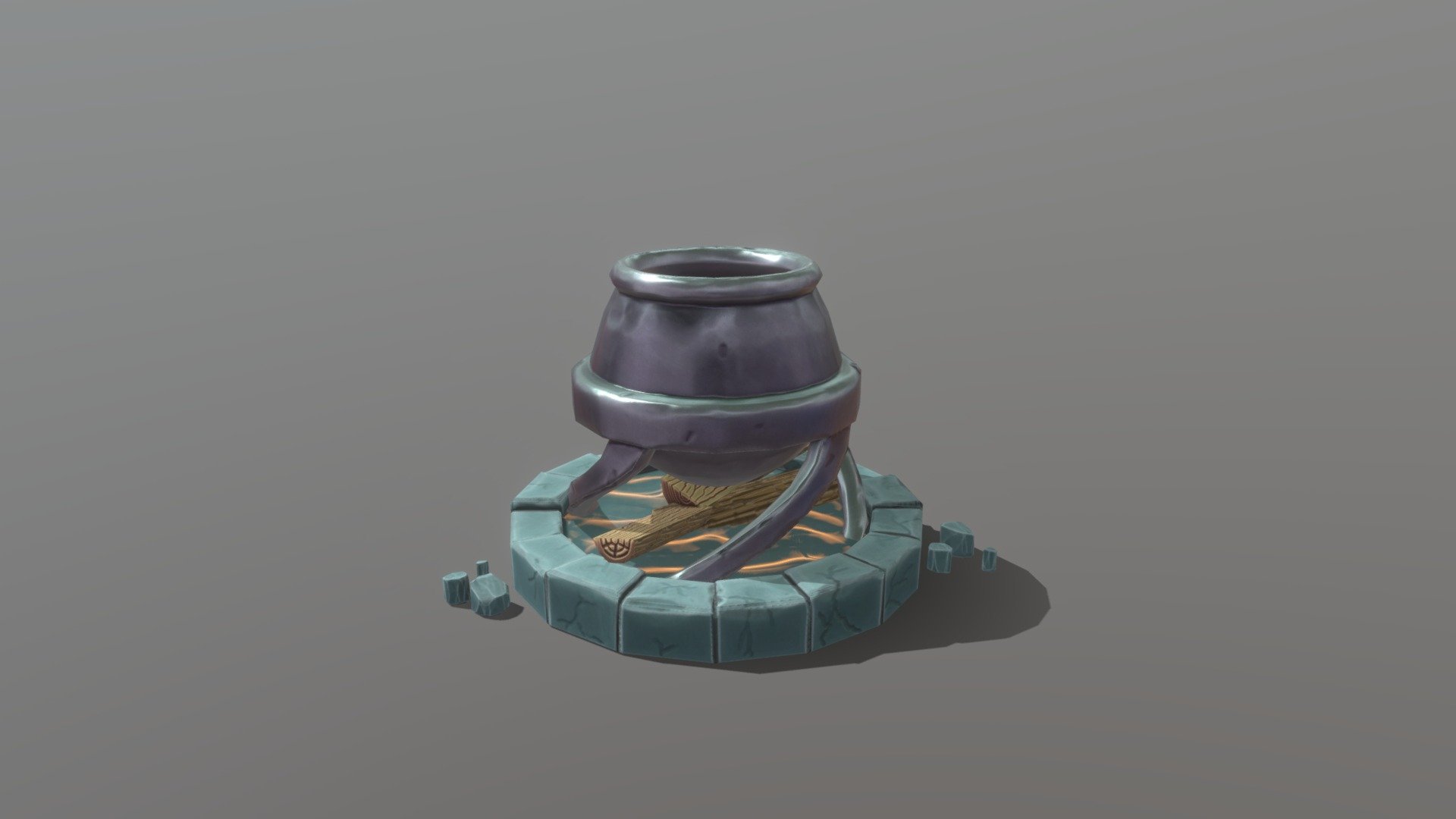 Stylized Cauldron - 3D model by qiwi [7d85e80] - Sketchfab